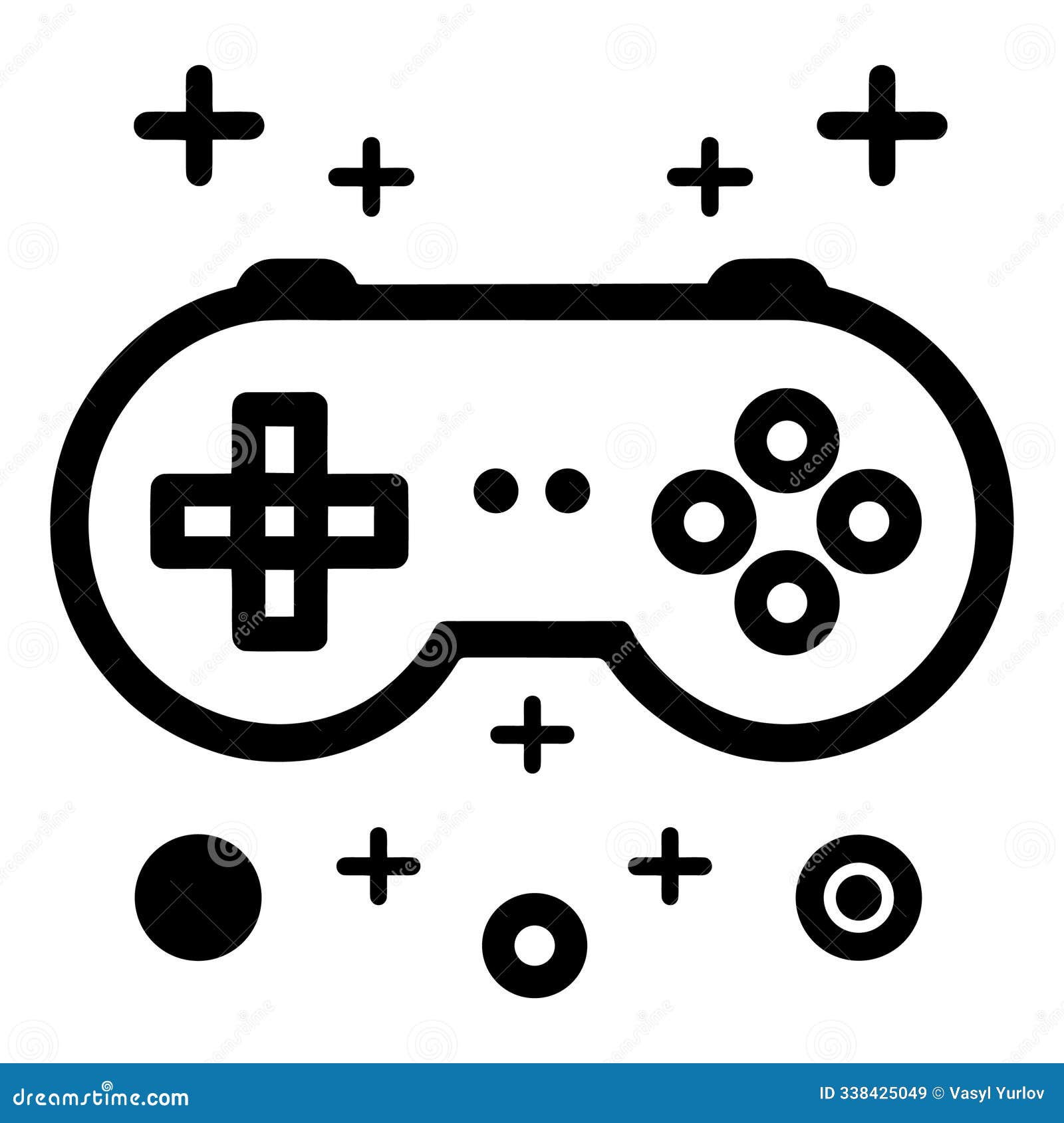 Vector Flat Gaming Joystick Icon Stock Illustration - Illustration of ...