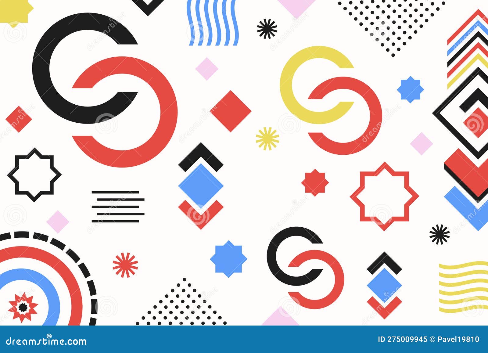 Vector Flat Geometric Background Design Stock Vector - Illustration of ...