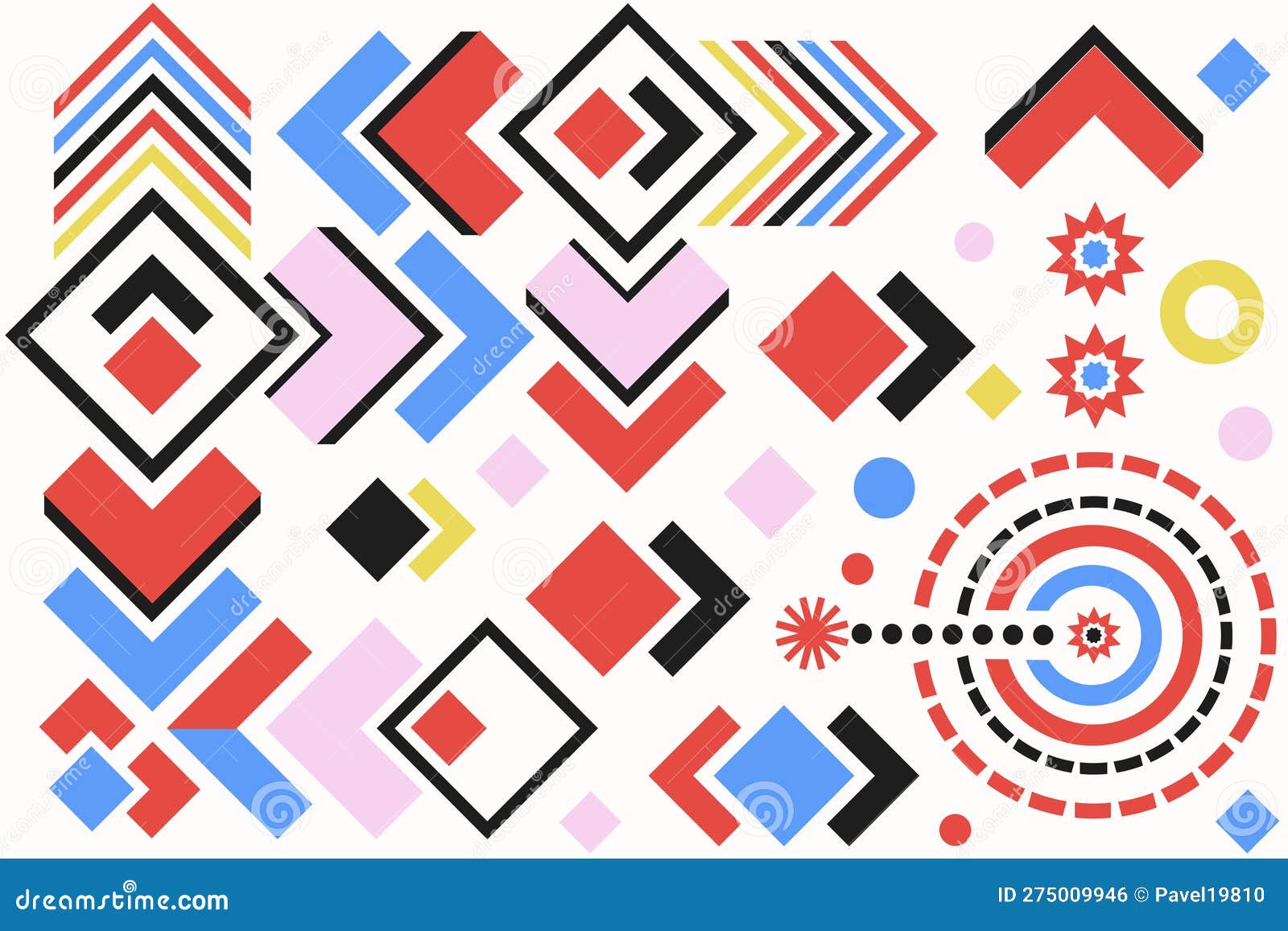 Vector Flat Geometric Background Design Stock Vector - Illustration of ...