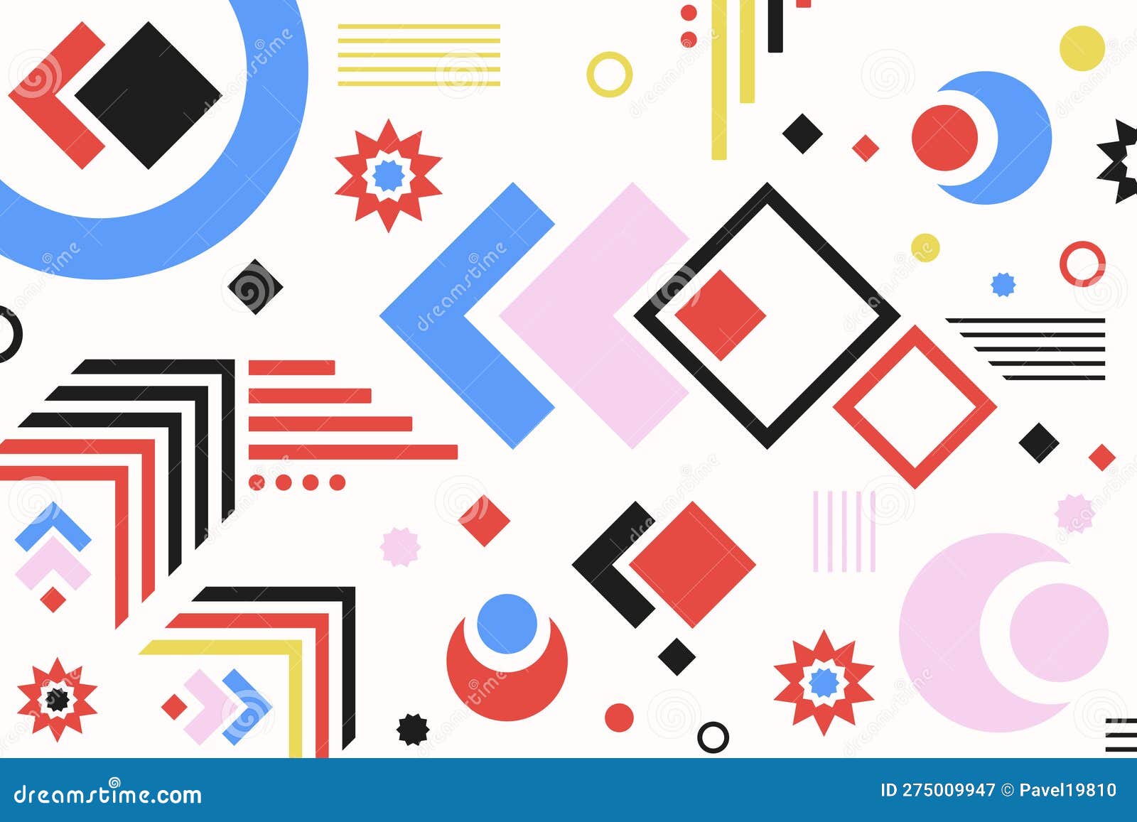 Vector Flat Geometric Background Design Stock Vector - Illustration of ...