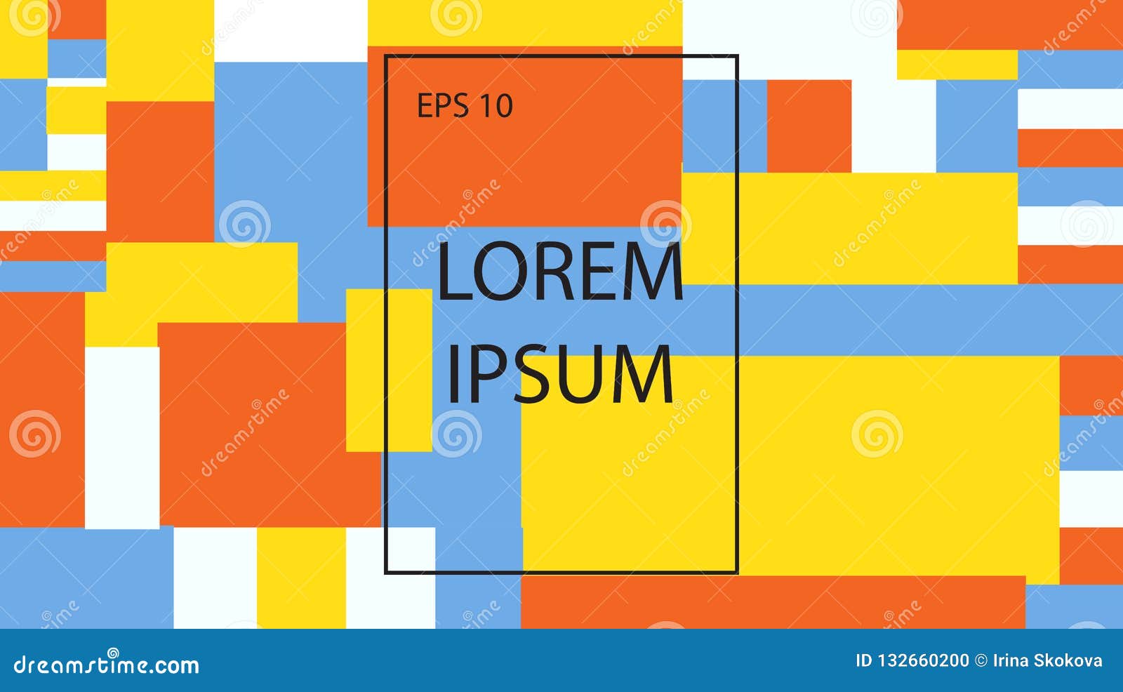 Vector Flat Geometry Seamless Backdrop with Square Elements Stock ...