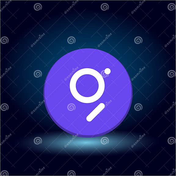Vector Flat the Graph GRT Token Symbol on Blue Background Editorial ...