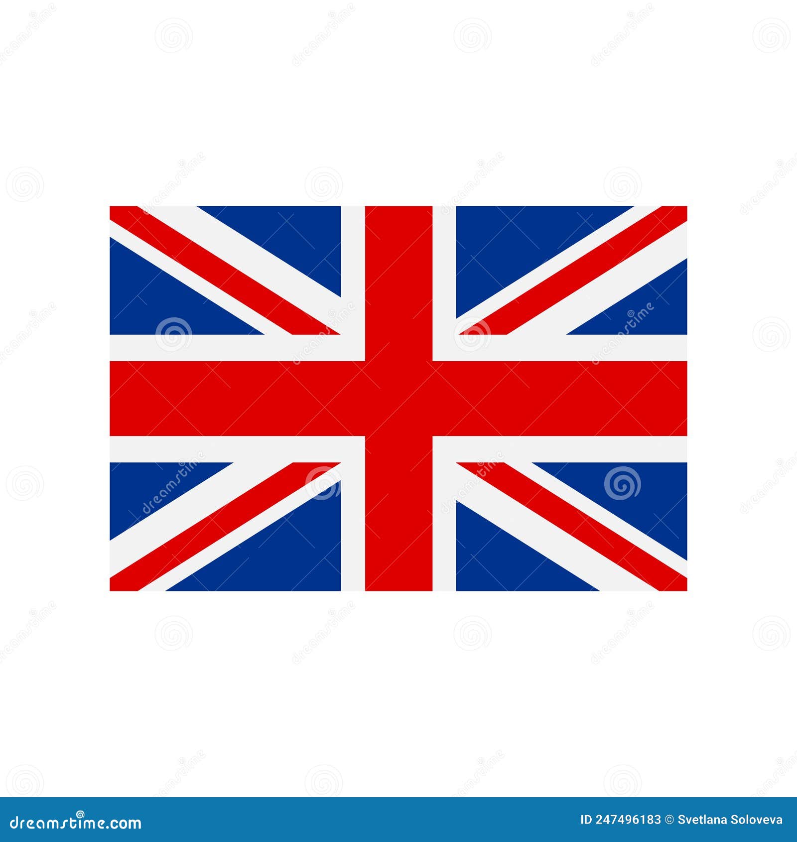 Vector Flat Great Britain Flag Stock Vector - Illustration of ...