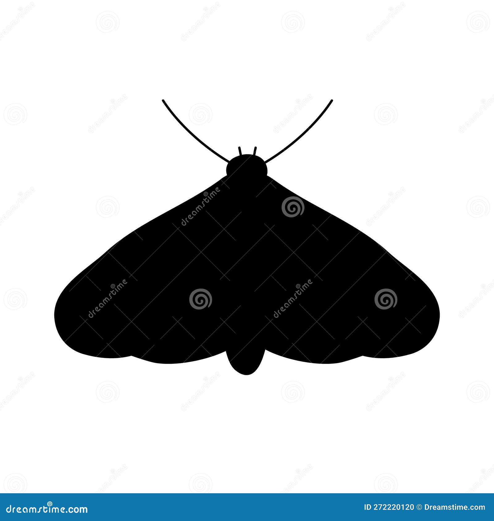 Moth Silhouette Vector Illustration | CartoonDealer.com #264352386
