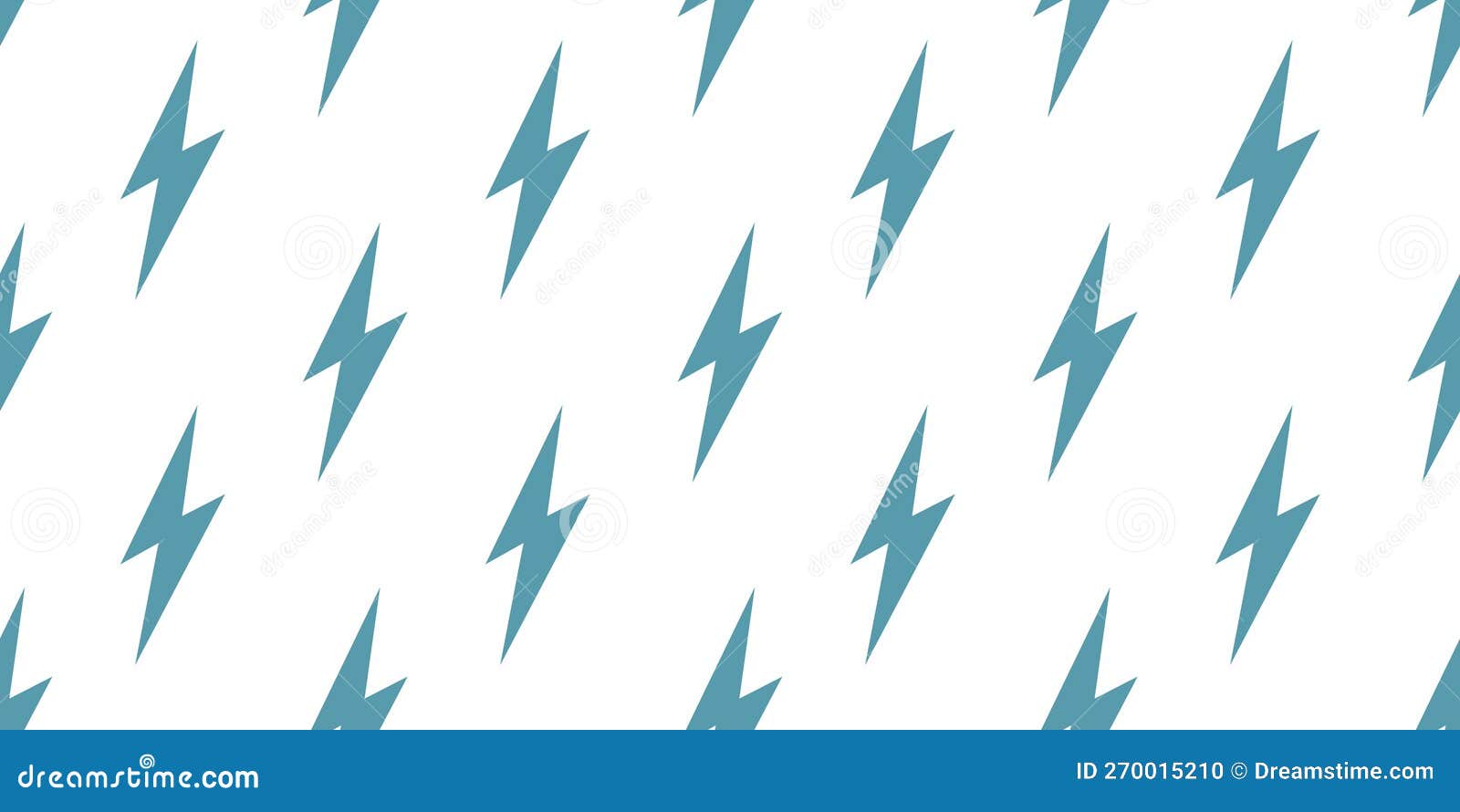 Vector Flat Hand Drawn Seamless Pattern with Lightning. Flat Vector ...