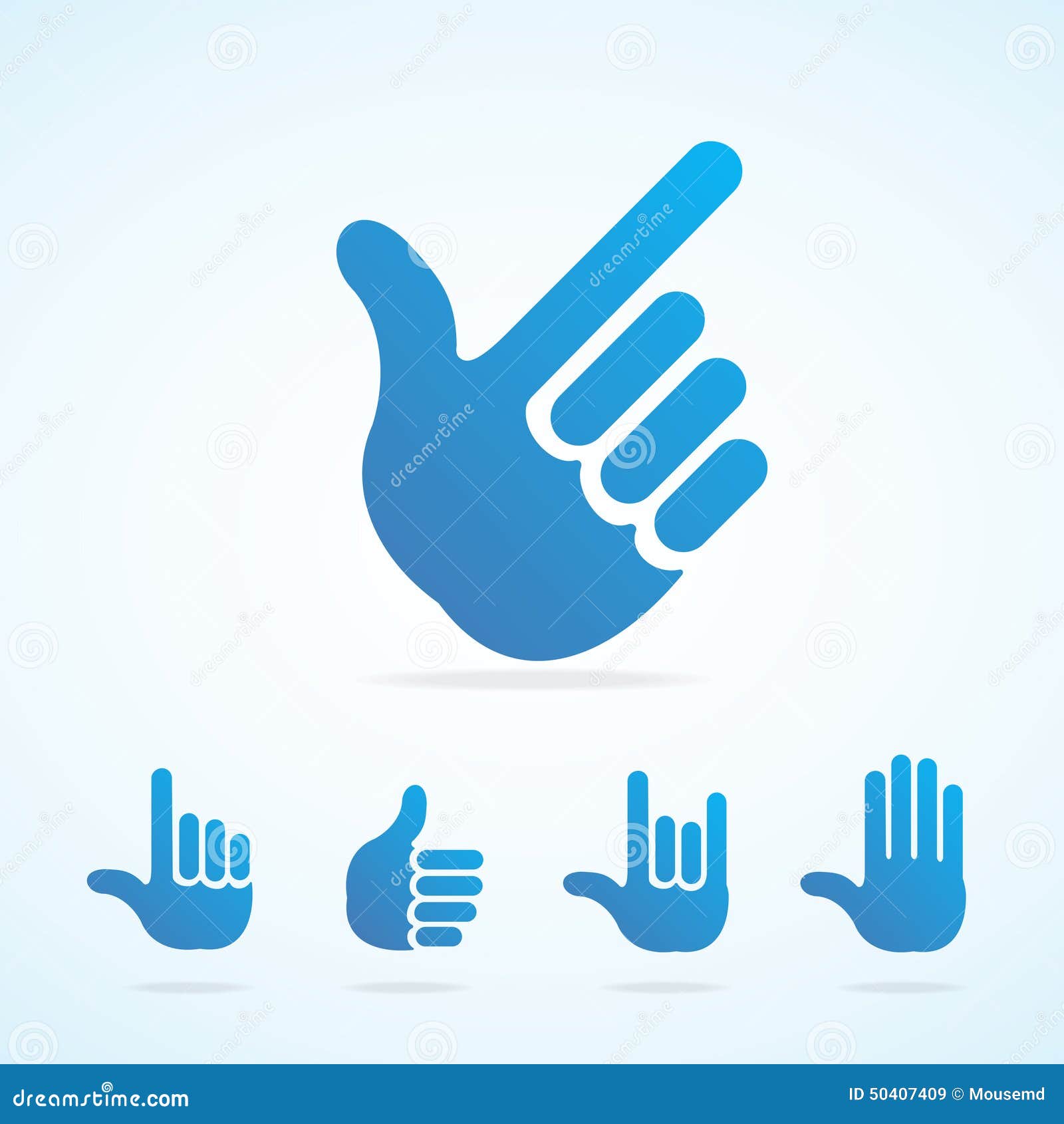 Vector flat hand icon set stock vector. Illustration of communication ...