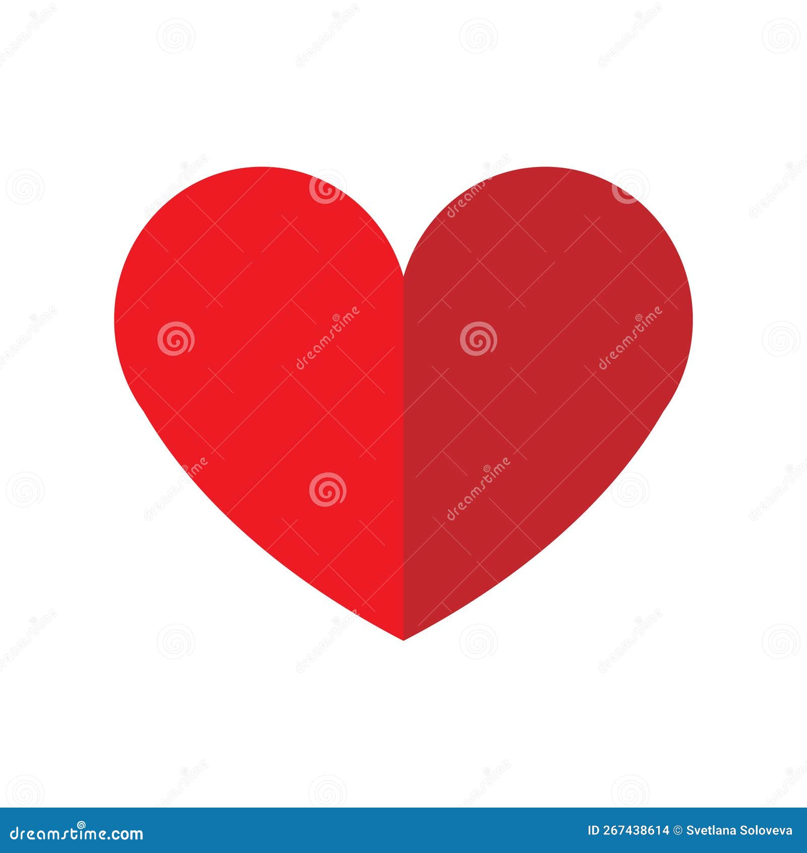 Vector flat heart stock vector. Illustration of element - 267438614