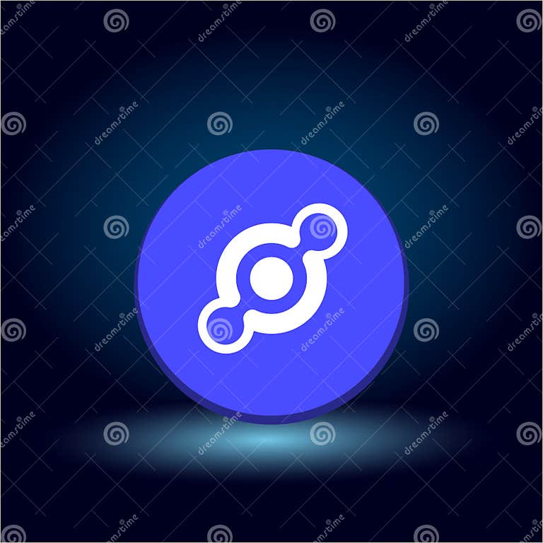 Vector Flat Helium HNT Token Symbol on Blue Background Editorial Image ...