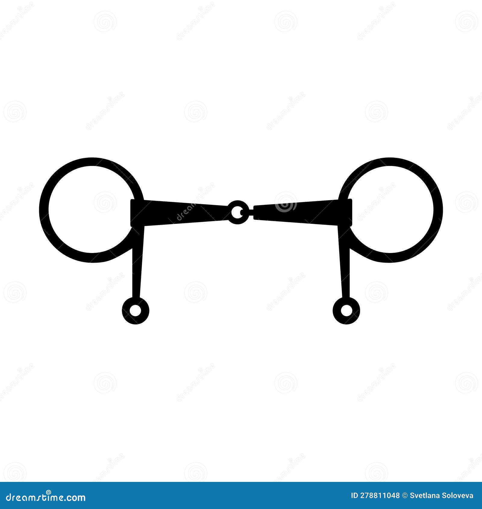 Vector Flat Horse Equestrian Bit Silhouette Stock Vector - Illustration ...