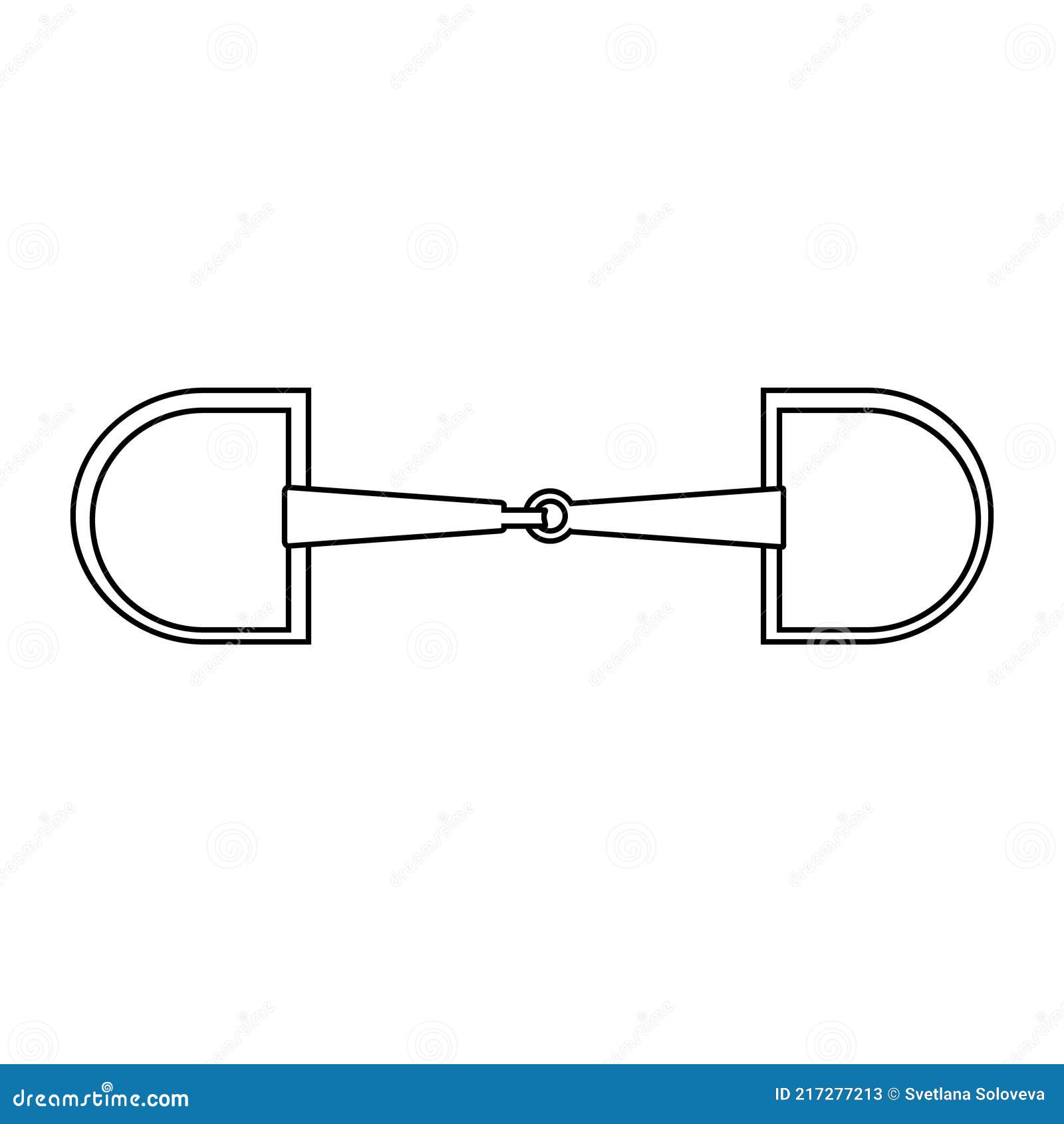 Vector Flat Horse Equestrian Bit Snaffle Stock Vector - Illustration of ...