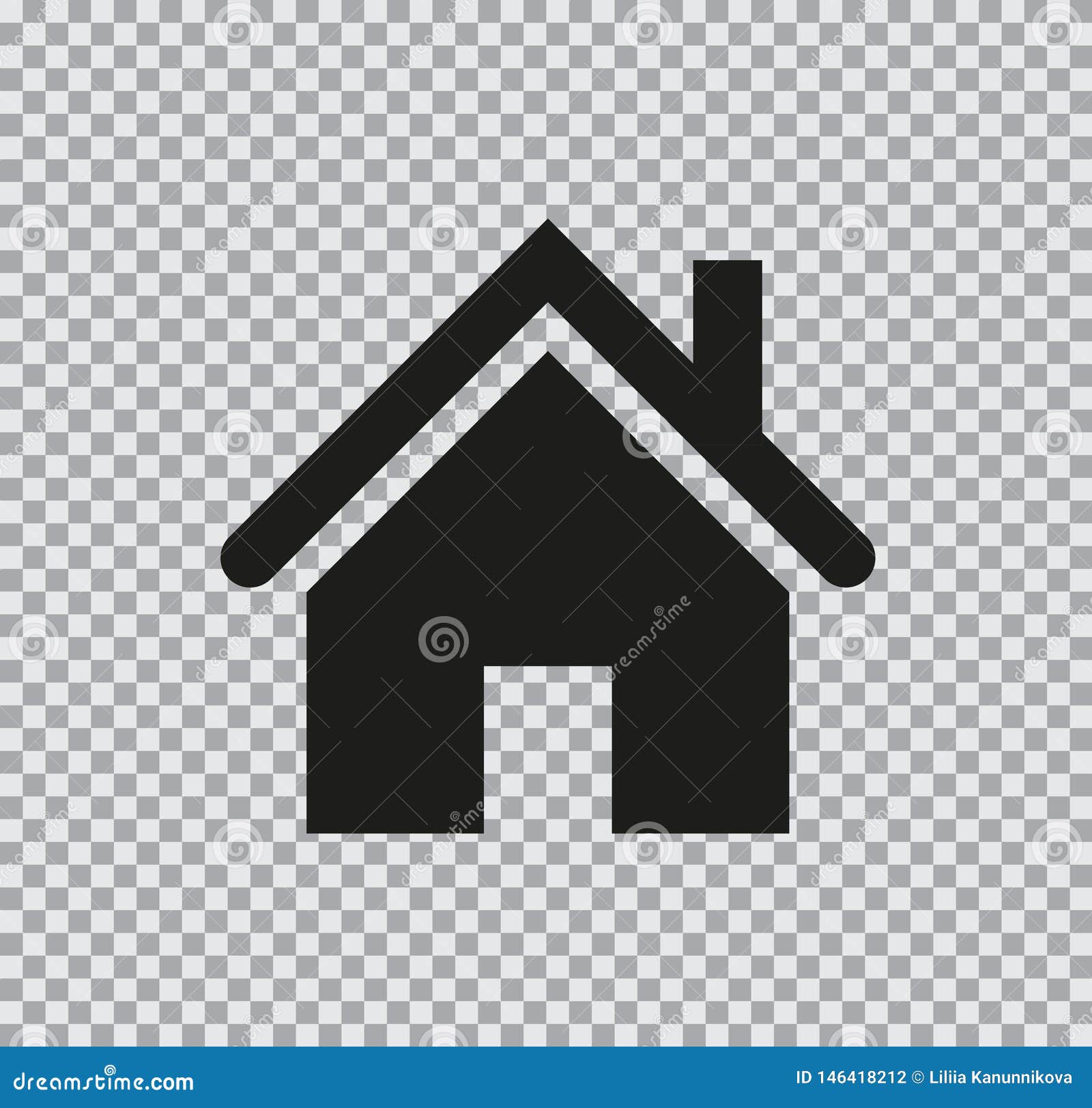 Vector Flat House Icon Icon on Transparent Background Stock Vector ...