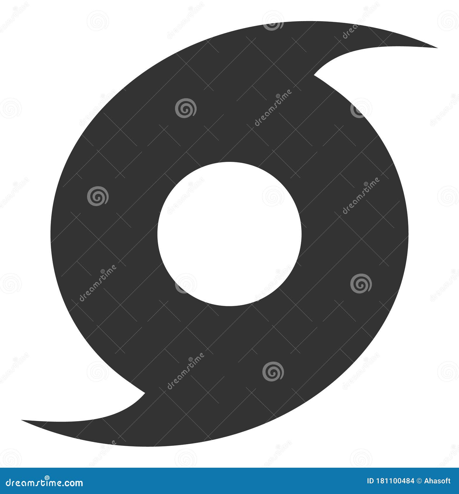 Vector Flat Hurricane Icon stock vector. Illustration of vortex - 181100484