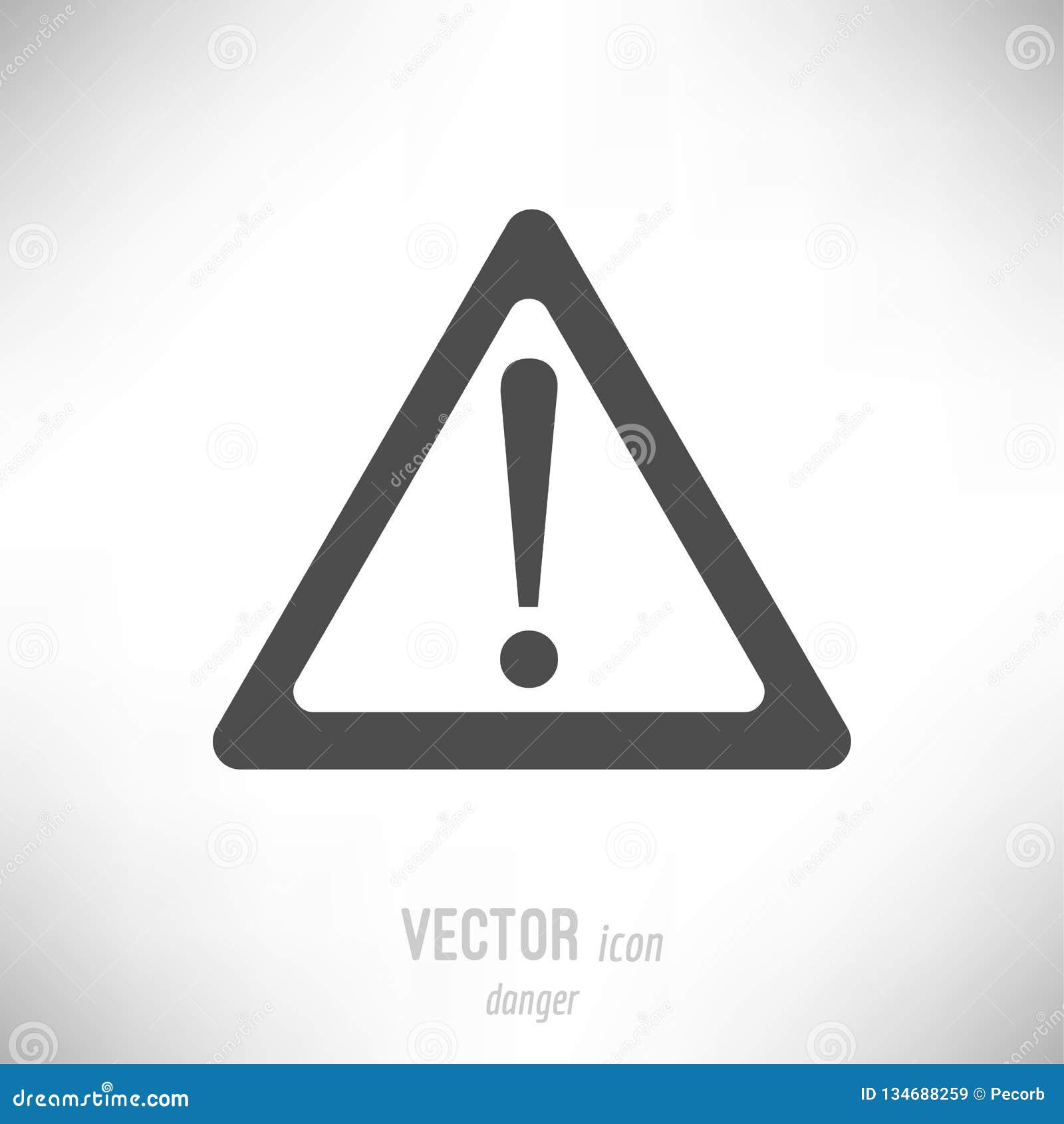 Vector flat icon of danger stock vector. Illustration of mark - 134688259