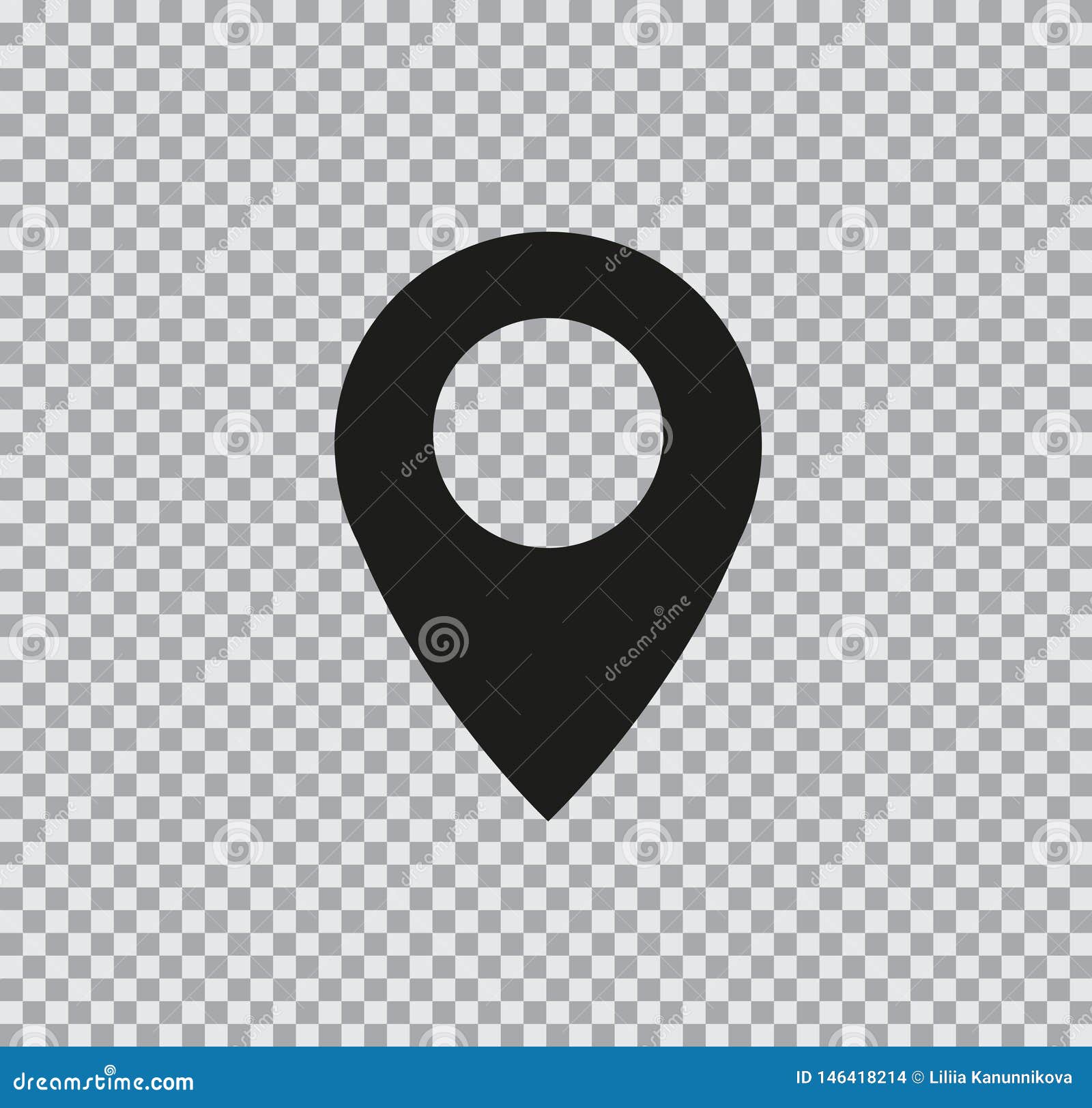 Vector Flat Icon Geolocation on Transparent Background Stock Vector ...