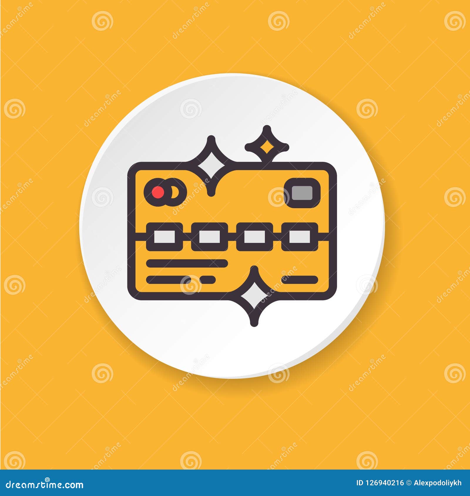 Vector Flat Icon Gold VIP Card. Mobile Payment. UI/UX User Interface ...