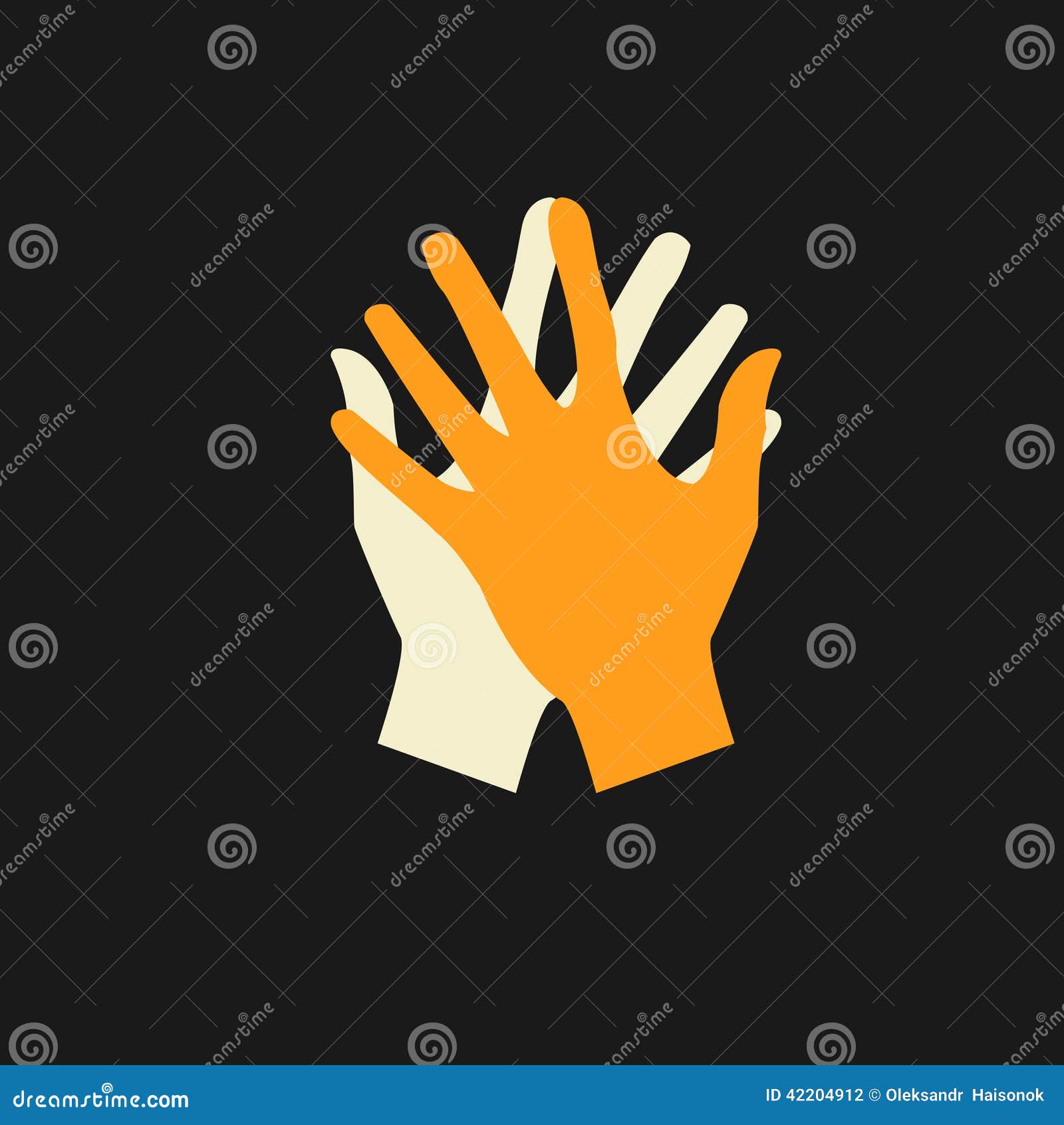 Vector Flat Icon Hands. Color Abstraction Eps Stock Vector ...