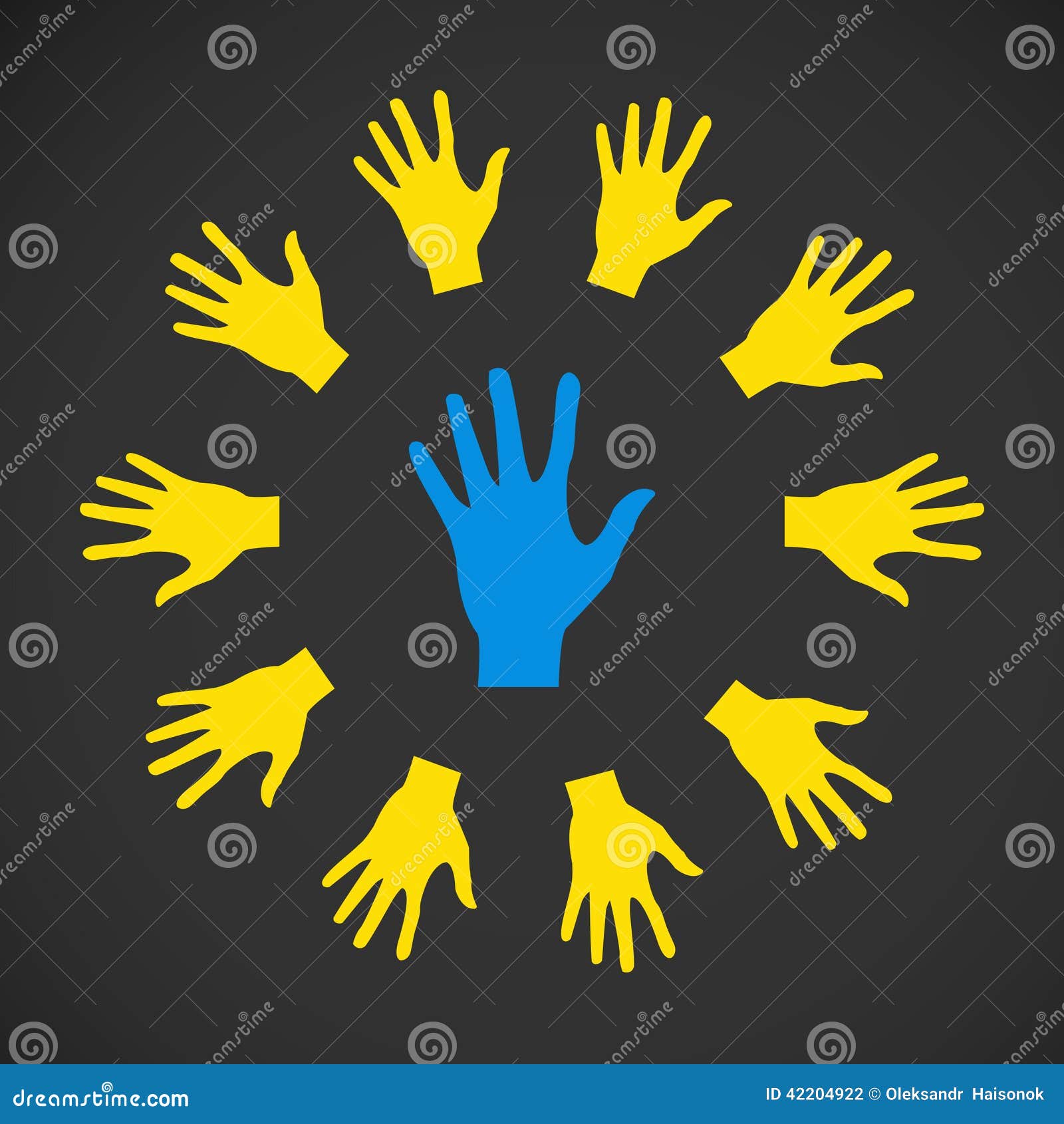 Vector Flat Icon Hands. Color Abstraction Eps Stock Vector ...