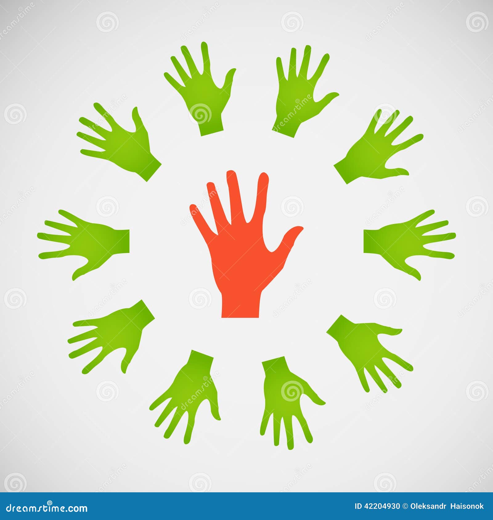 Vector Flat Icon Hands. Color Abstraction Eps Stock Vector ...