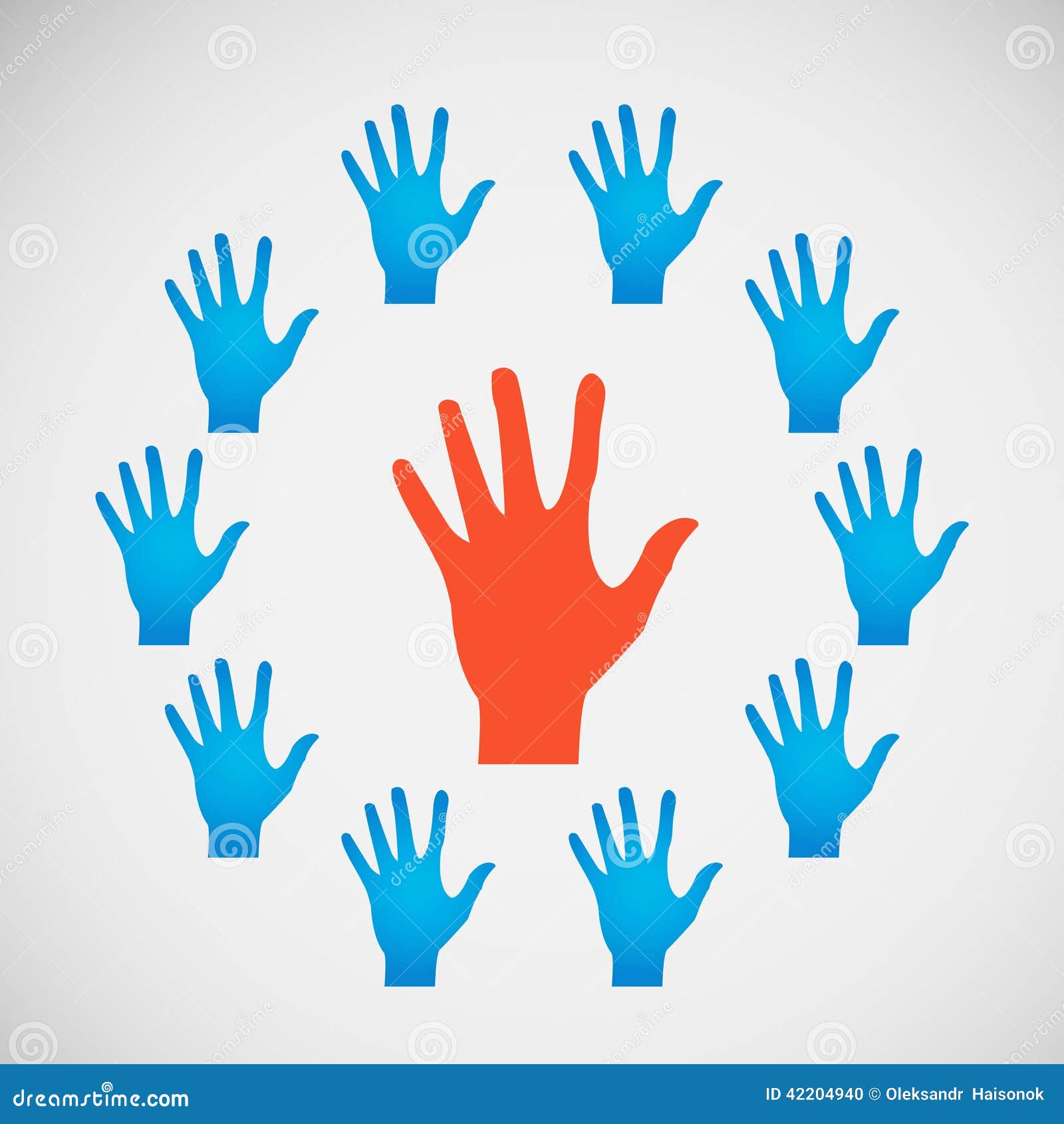 Vector Flat Icon Hands. Color Abstraction Eps Stock Vector ...