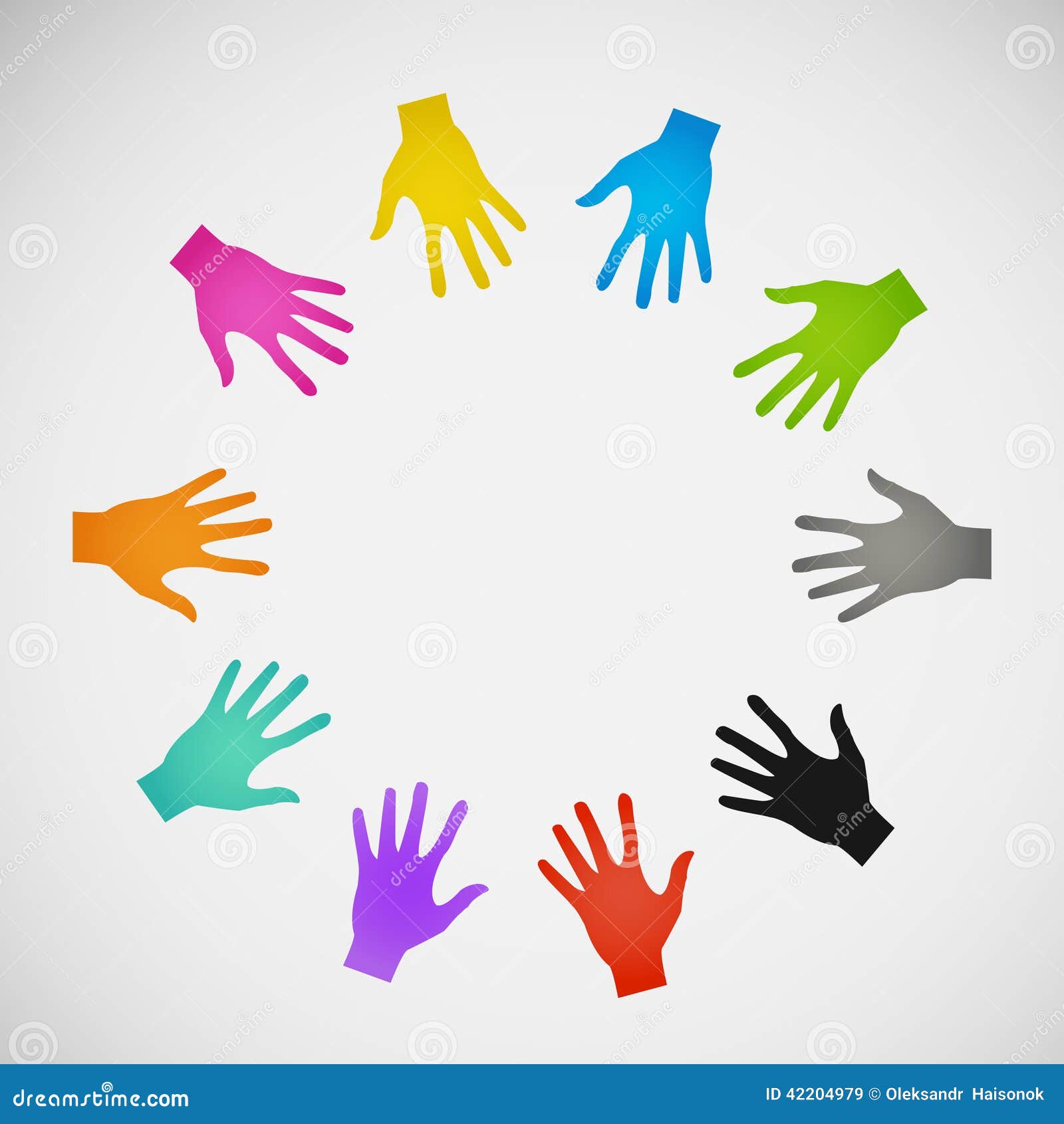 Vector Flat Icon Hands. Color Abstraction Eps Stock Vector ...