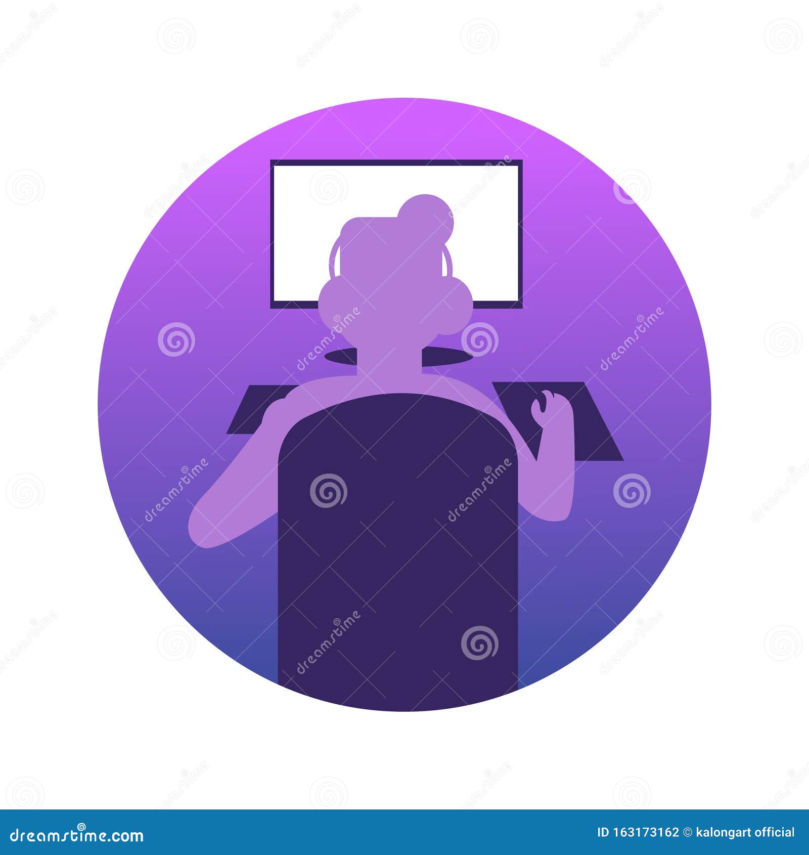 Vector Flat Icon Illustration of Designer Stock Vector - Illustration ...