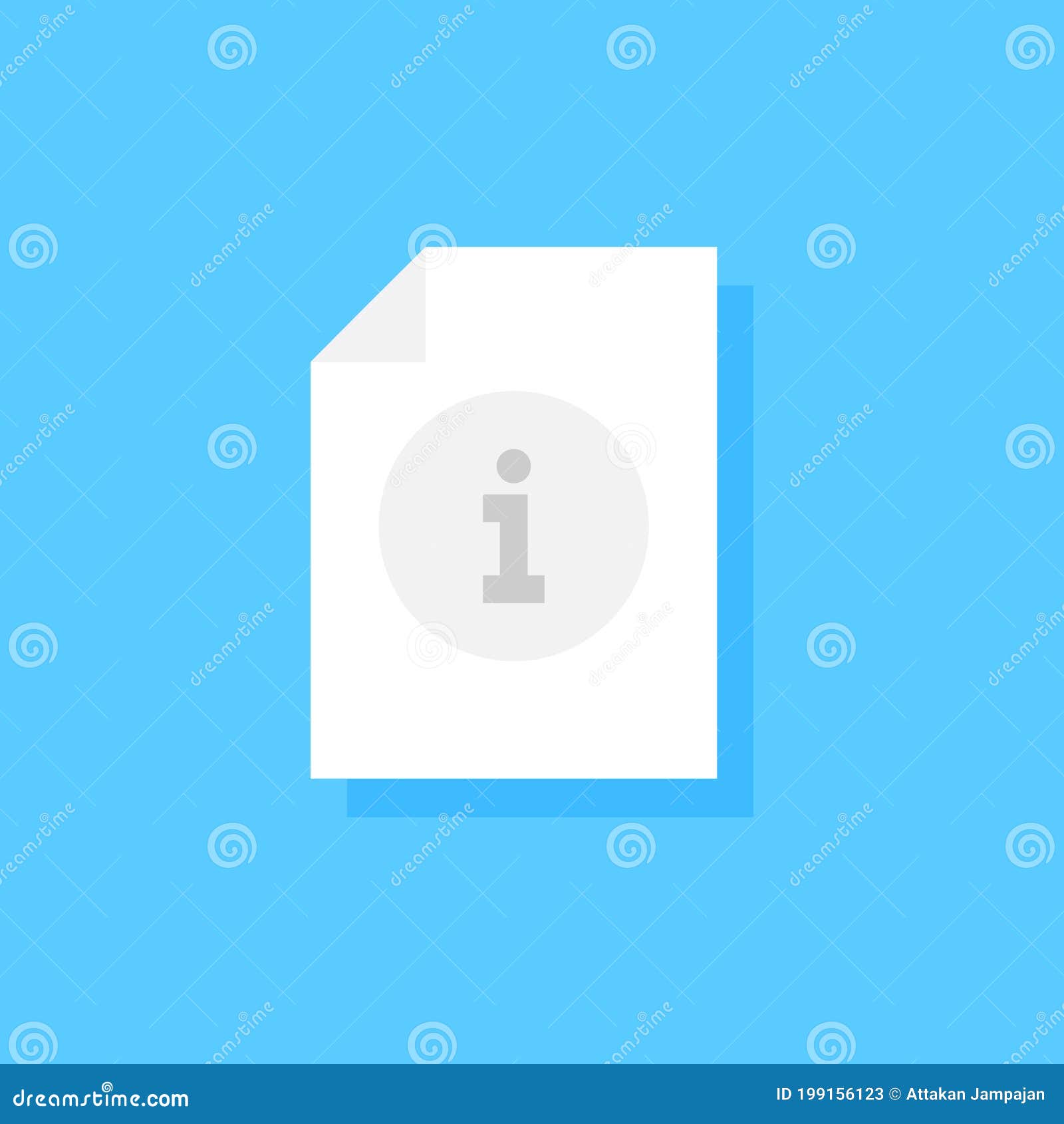 Vector Flat Icon of Information Document, Vector and Illustration Stock ...