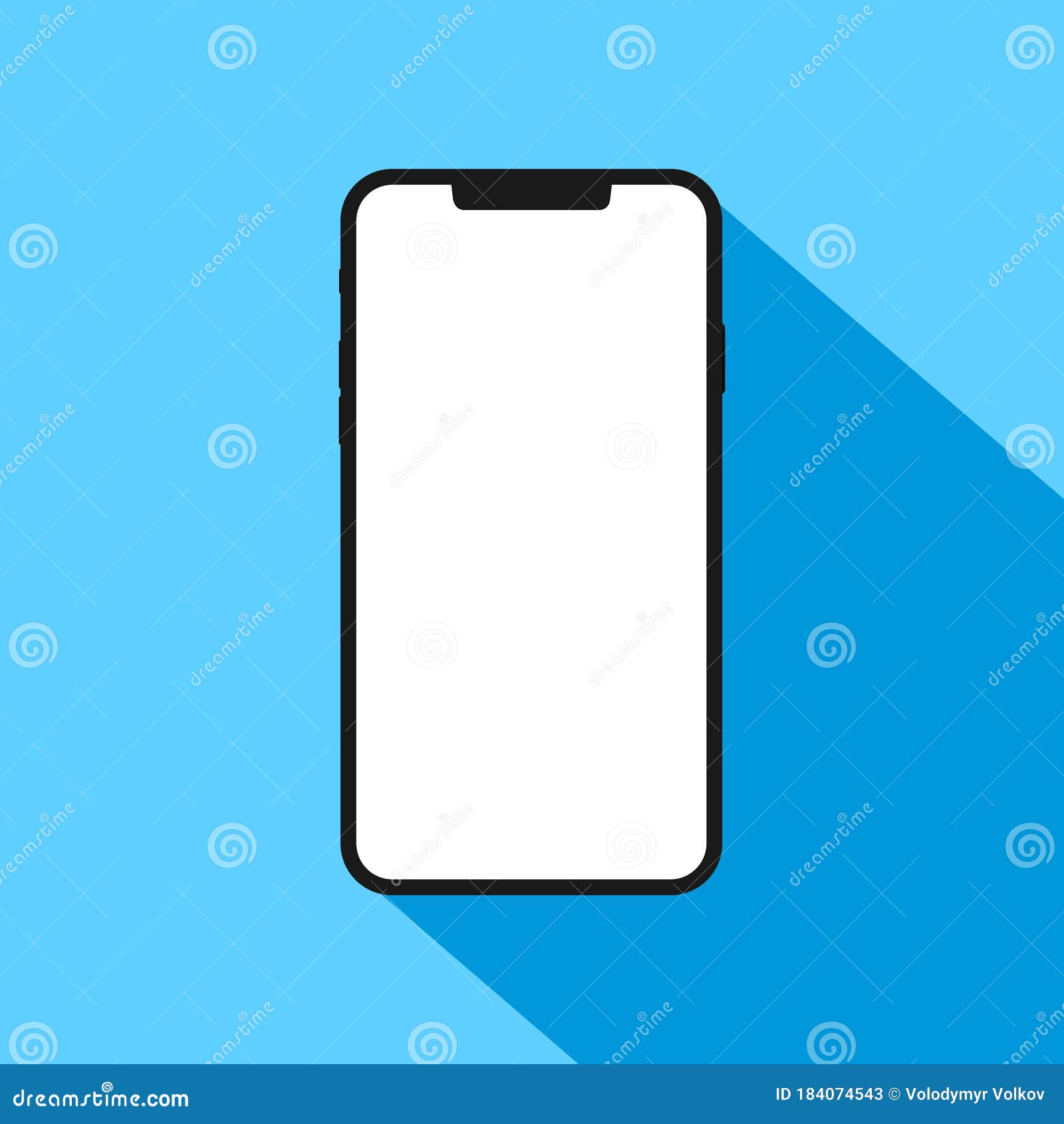 Vector Flat Icon of Mobile Phone EPS 10 Stock Vector - Illustration of ...