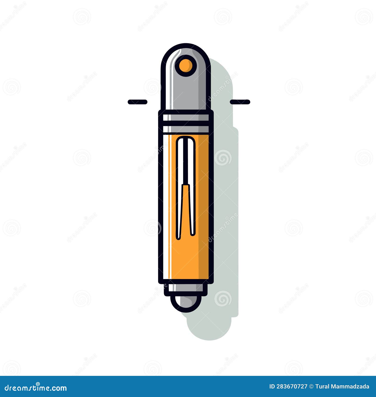 Vector of a Flat Icon Vector of a Pencil with a Sharp Point on the Tip ...