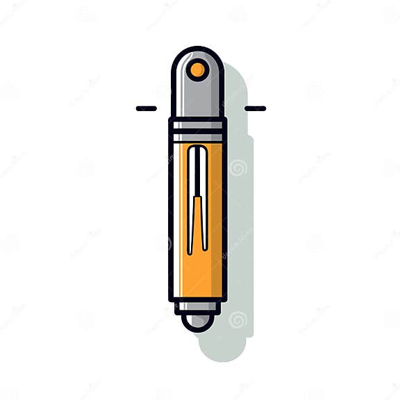 Vector of a Flat Icon Vector of a Pencil with a Sharp Point on the Tip ...