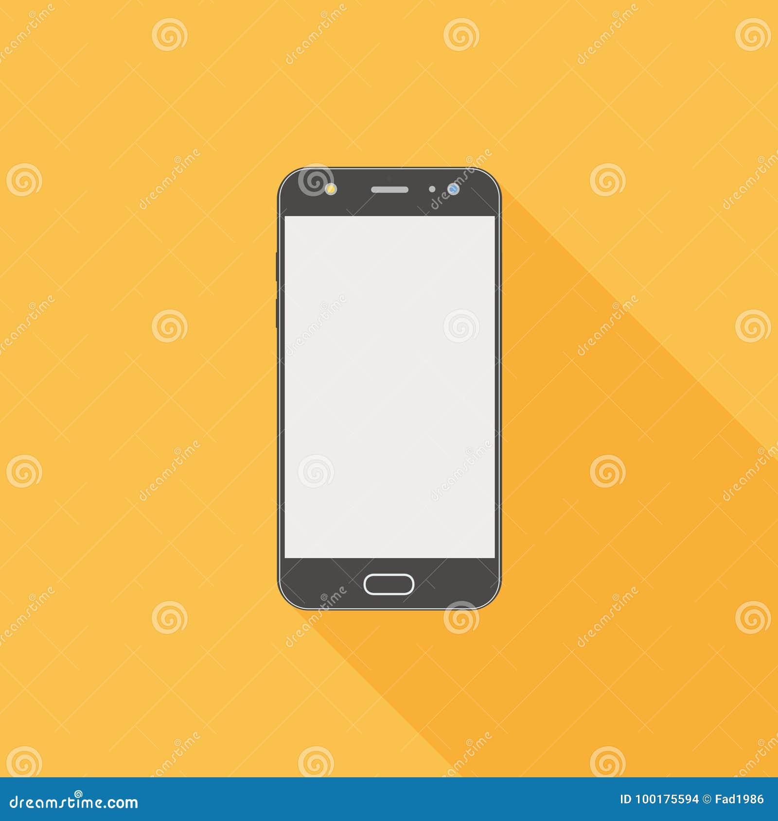 Vector flat icon of phone stock vector. Illustration of object - 100175594