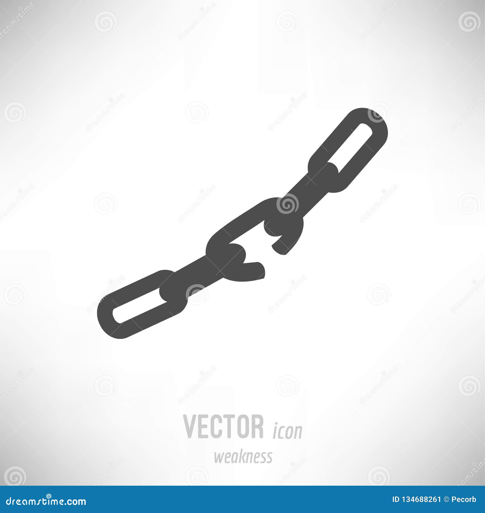 Vector Flat Icon of Weakness Stock Vector - Illustration of damage ...
