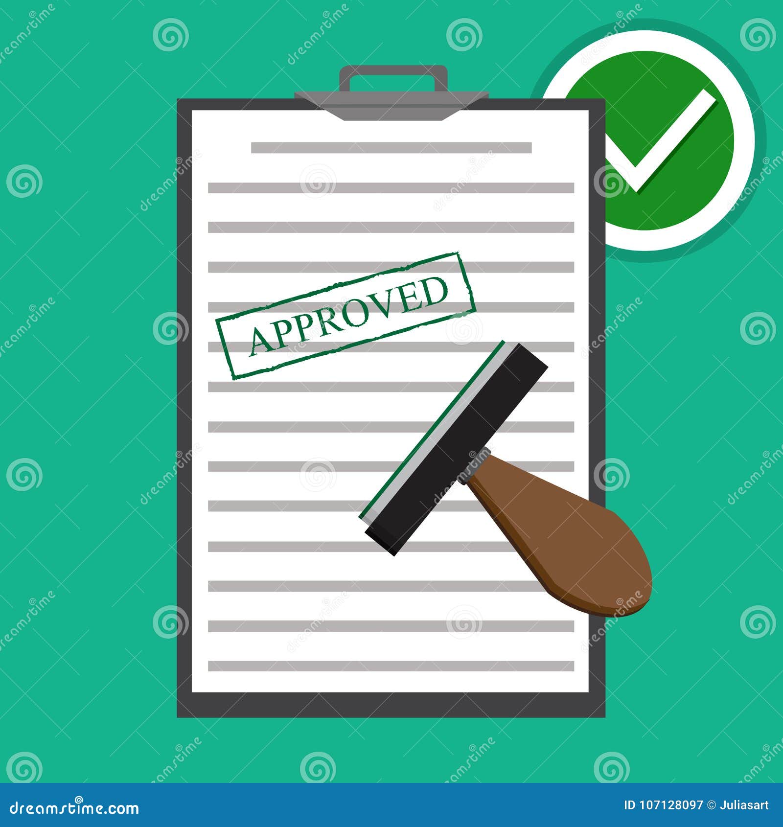 Approved Paper Banner. Permission Quality Tag. Vector | CartoonDealer ...