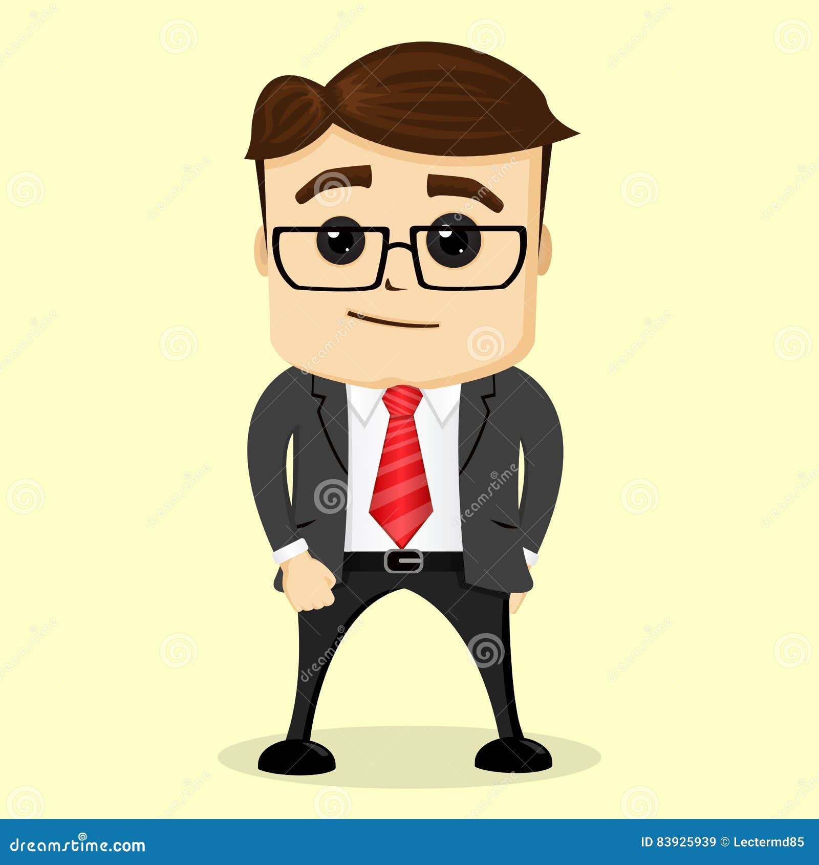 Vector Flat Illustration. Businessman or Manager Thinking. Stock Vector ...