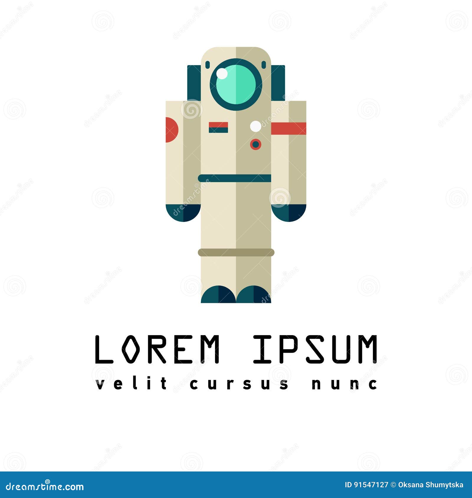 Vector Flat Illustration of Cosmonaut Stock Vector - Illustration of ...