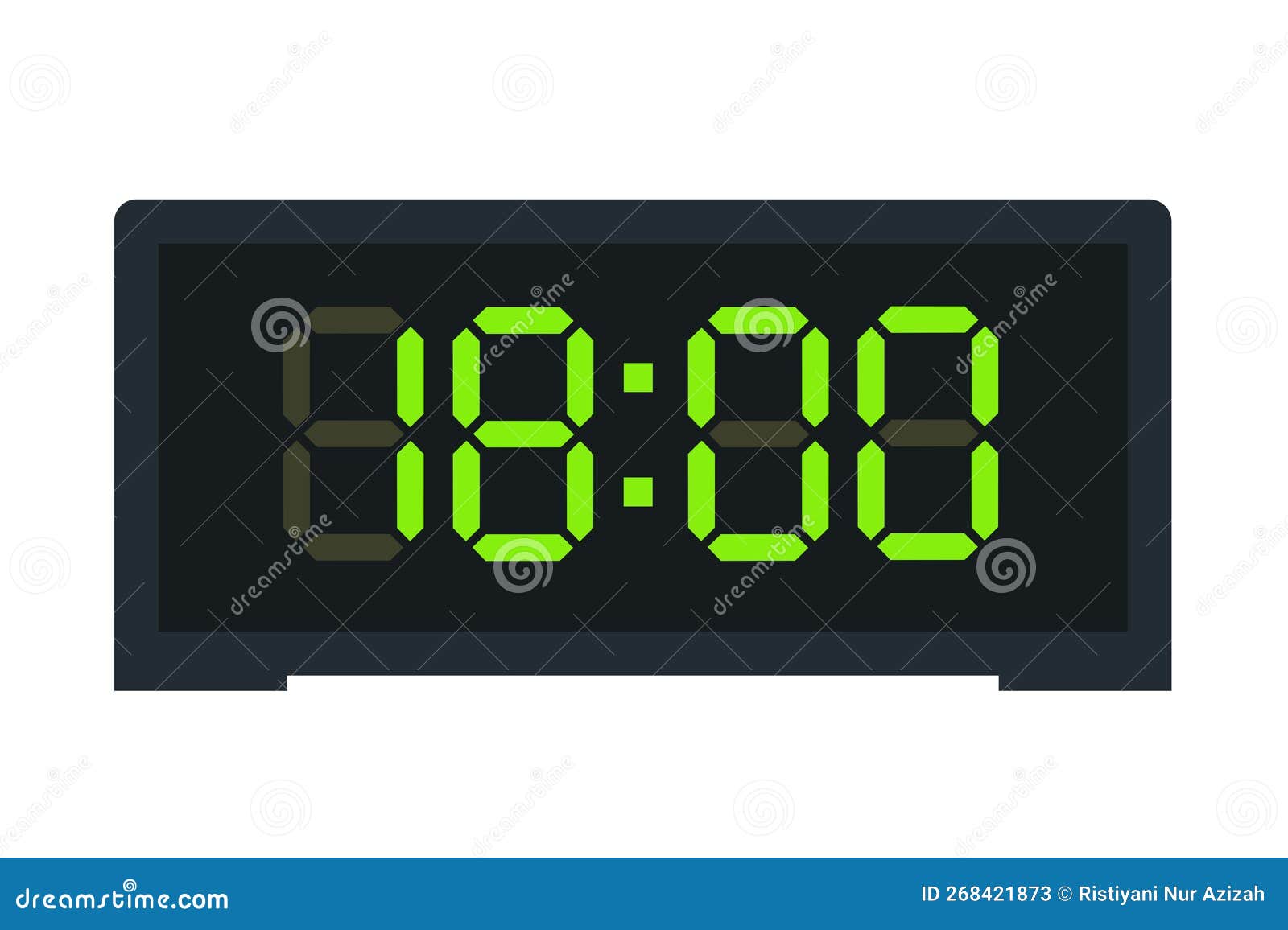 Vector Flat Illustration of a Digital Clock Displaying 18.00 . Stock ... Vector Flat Illustration of a Digital Clock Displaying 18.00 . Stock ...
