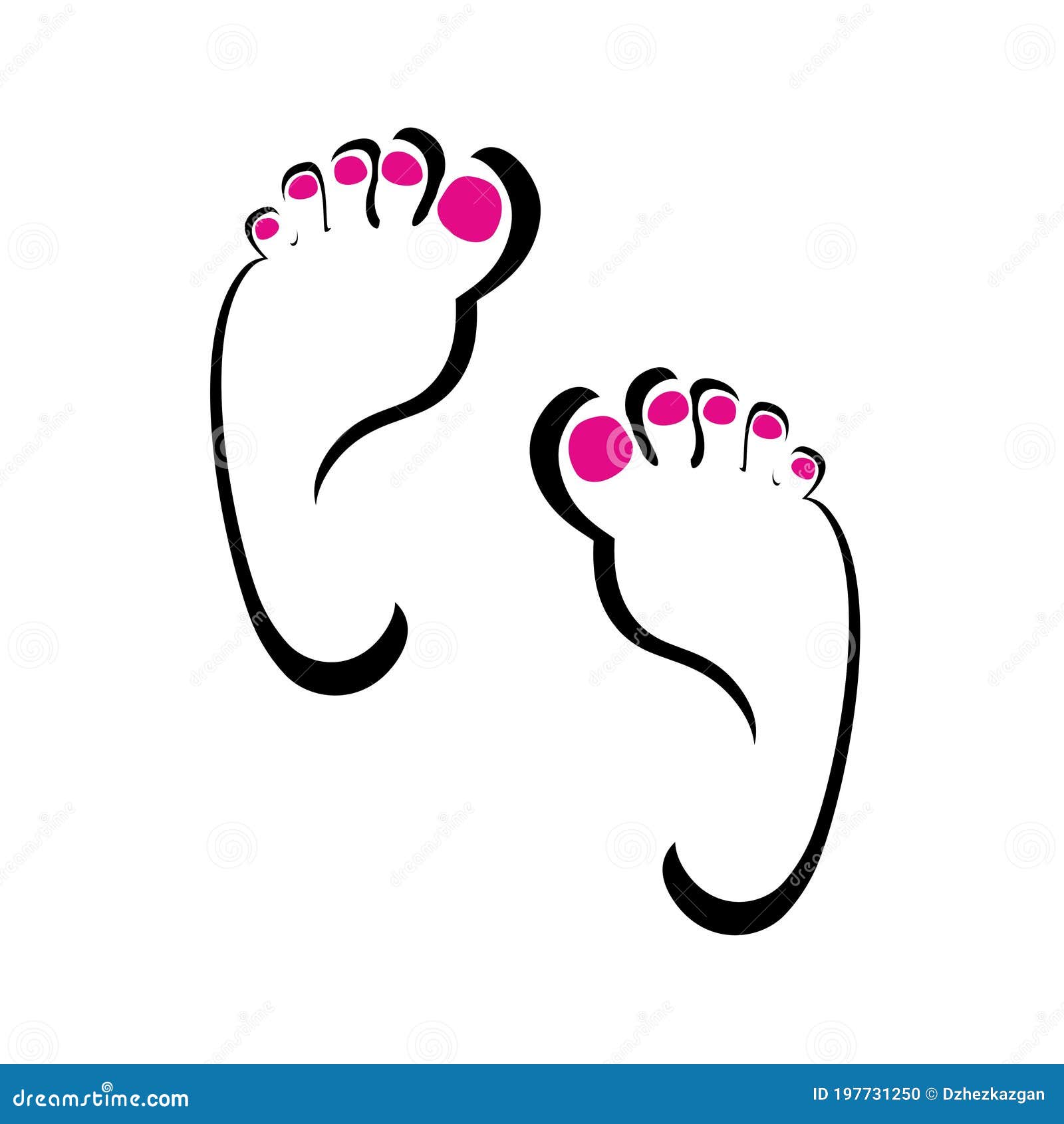 VECTOR. Flat Illustration of Feet. Flat Design. for Any Use Stock ...
