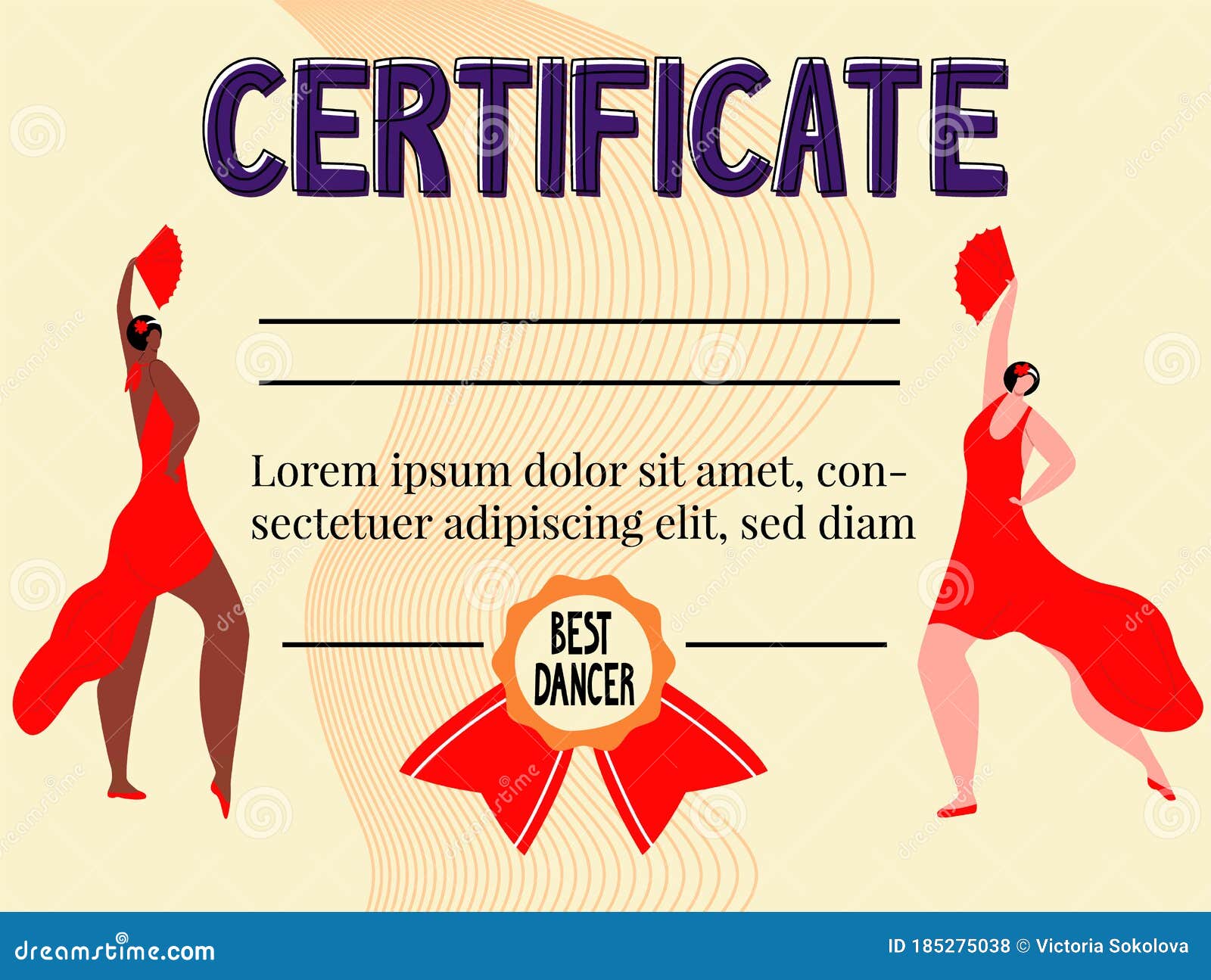 Vector Flat Illustration Layout, Certificate Template, Diploma for ...