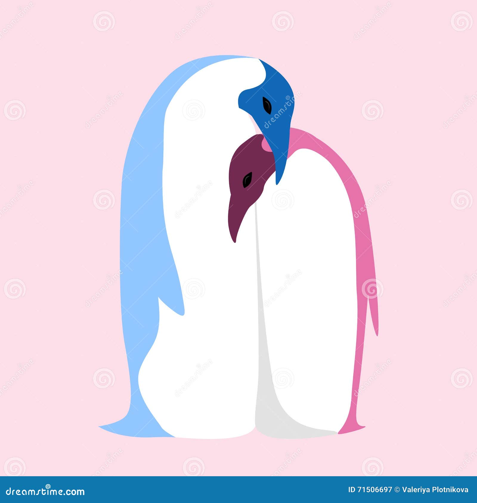 Two Penguins In Love. Cute Pixel Penguins. 8 Bit Vector Illustration ...