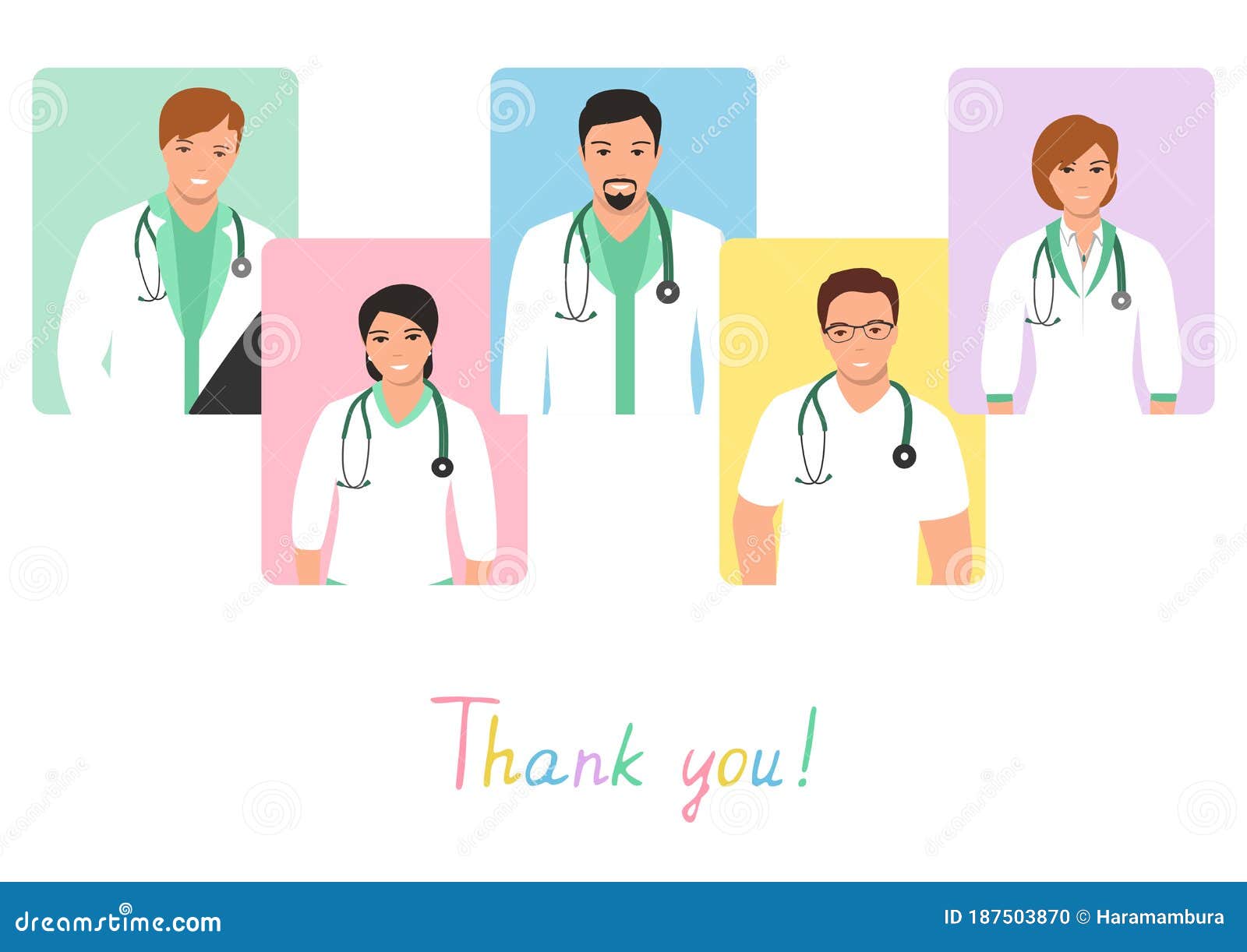 Vector Flat Illustration - Several Doctors Stock Vector - Illustration ...