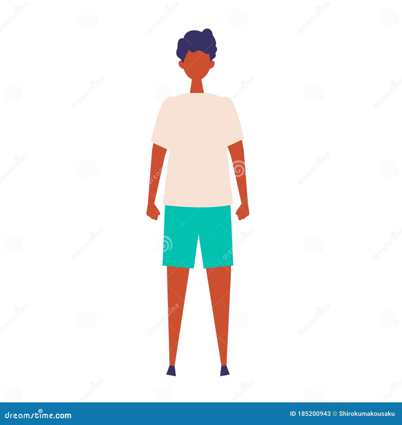 Vector Flat Illustration of Standing Man Stock Vector - Illustration of ...