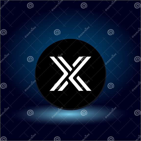 Vector Flat Immutable IMX Token Symbol on Blue Background Editorial ...