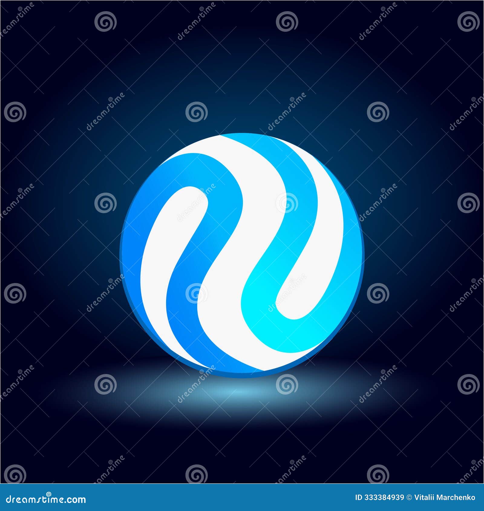 Vector Flat Injective INJ Token Symbol on Blue Background Editorial ...