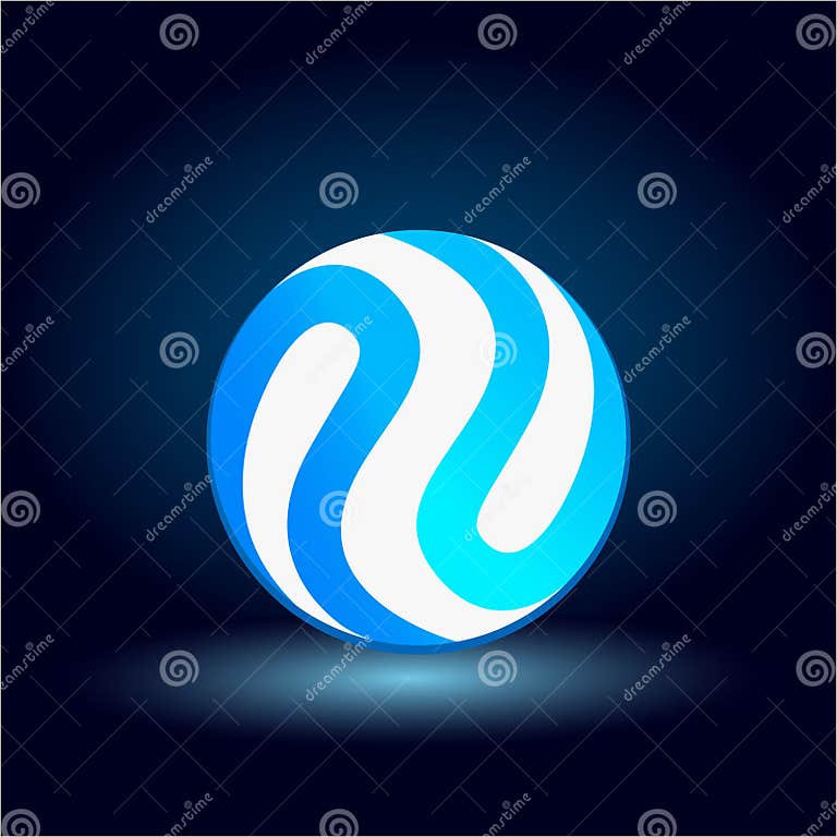 Vector Flat Injective INJ Token Symbol on Blue Background Editorial ...