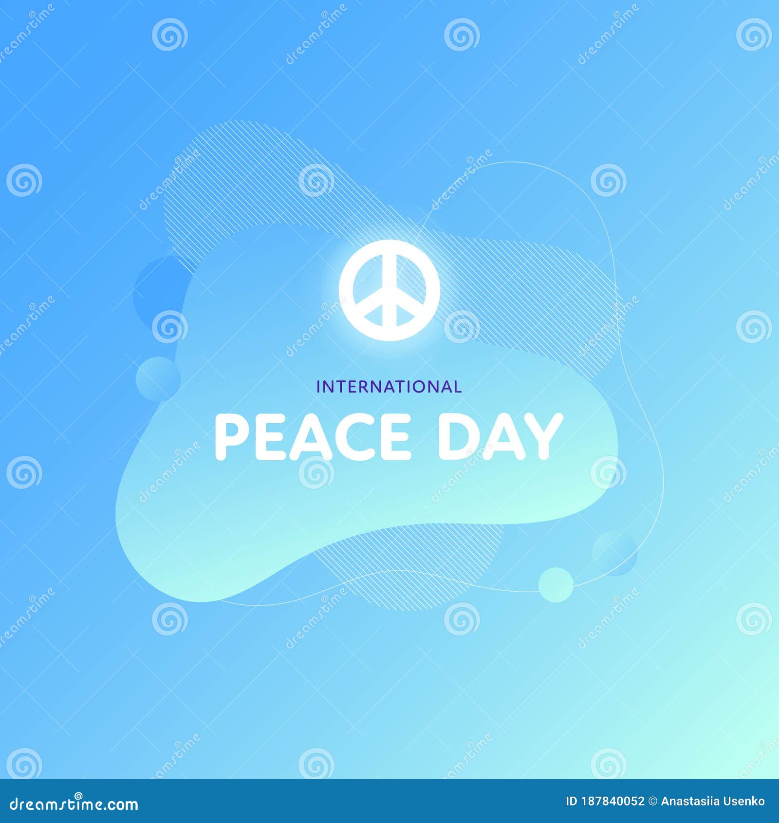 Vector Flat International Peace Day Banner Template. Gradient Abstract ...