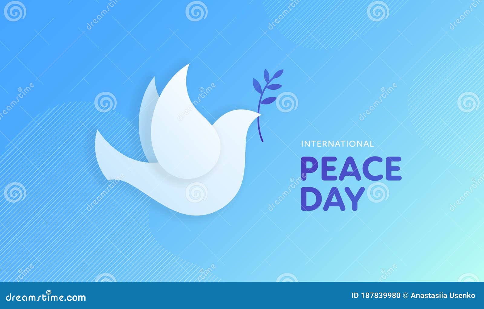 Vector Flat International Peace Day Horizontal Banner Template ...