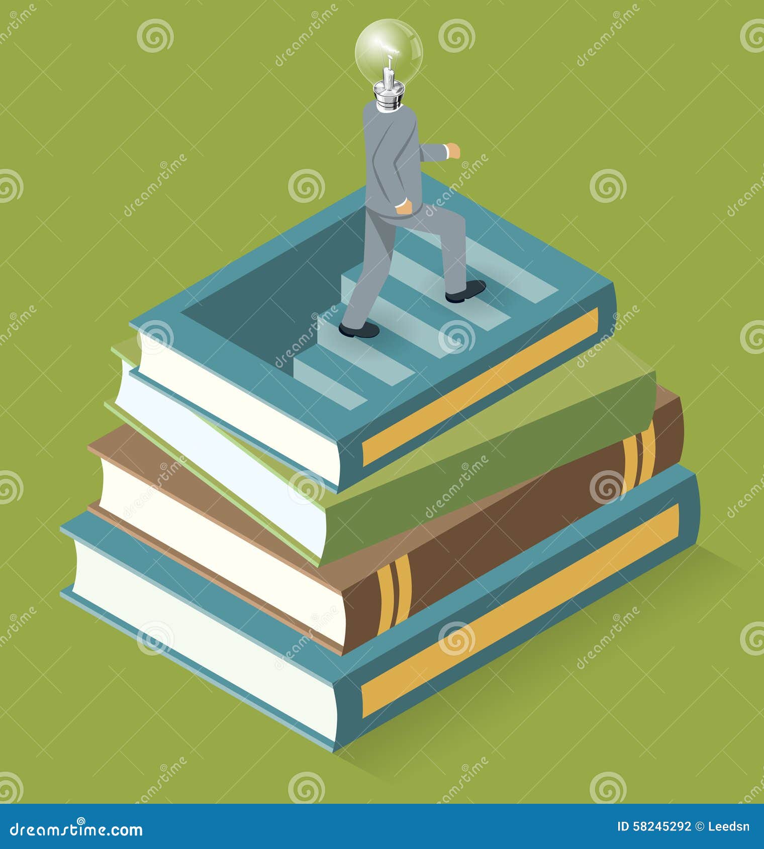 Vector Flat Isometric Idea Concept Stock Vector - Illustration of ...