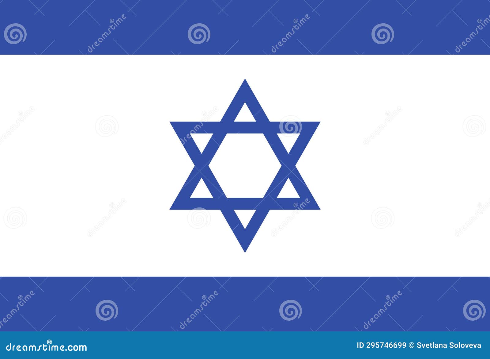 Vector flat Israel flag stock illustration. Illustration of freedom ...