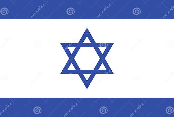 Vector flat Israel flag stock illustration. Illustration of freedom ...