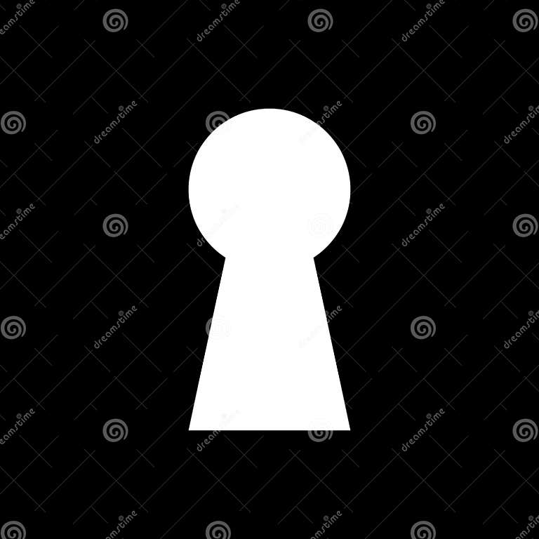 Vector flat key hole lock stock illustration. Illustration of concept ...