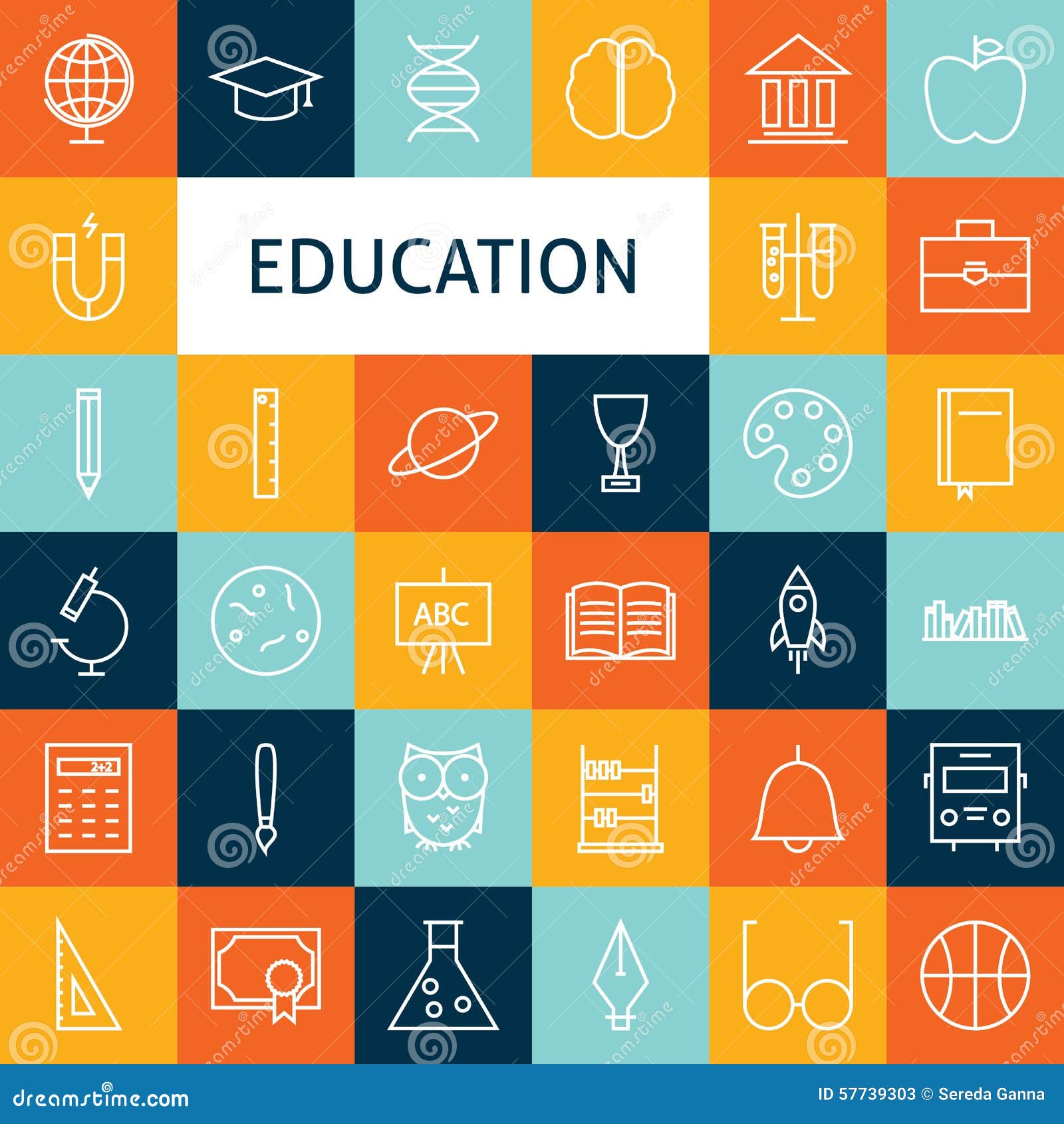 Education Icons Set Science Stock Illustrations – 28,025 Education ...